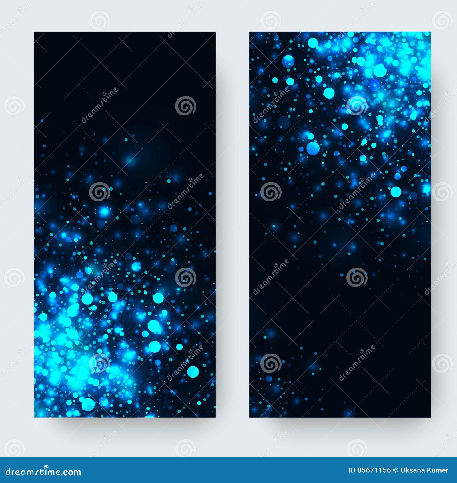 Vector Blue Glowing Light Glitter Background. Magic Glow Light Effect ...