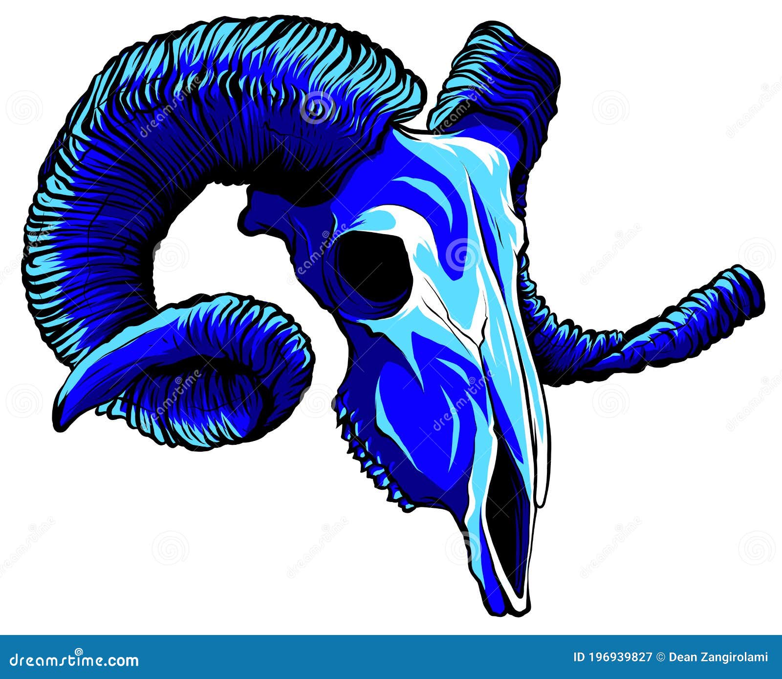 Blue Goat Dolls Isolated On White Background. Pencil Holders Royalty ...