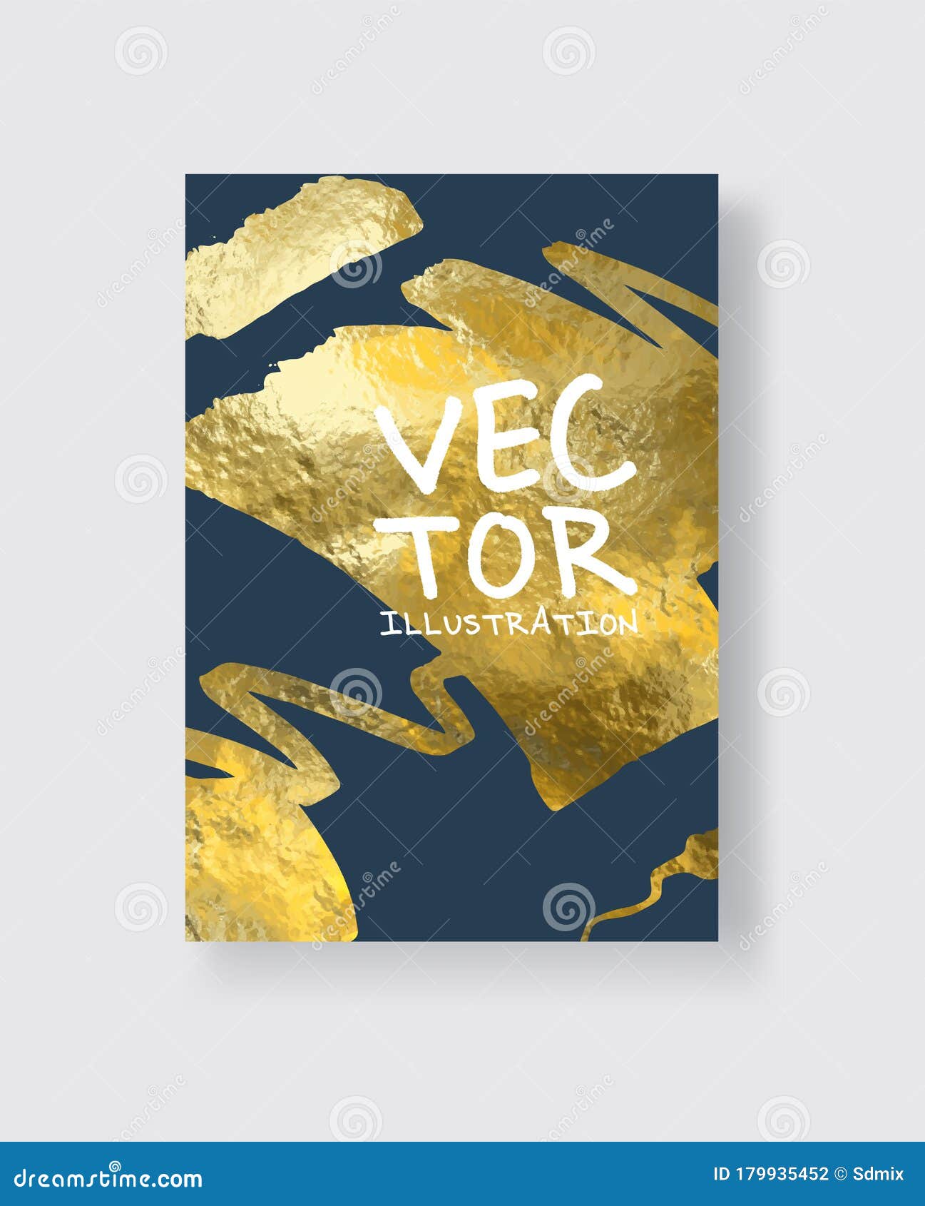 Vector Blue and Gold Design Templates for Brochures Stock Vector ...