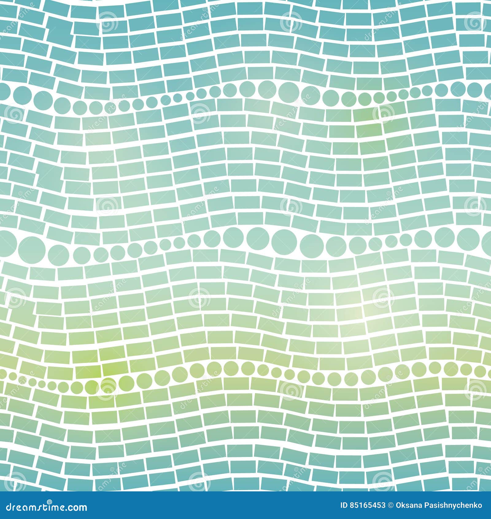 Vector Blue Green Gradient Abstract Geometric Waves Seamless Pattern ...