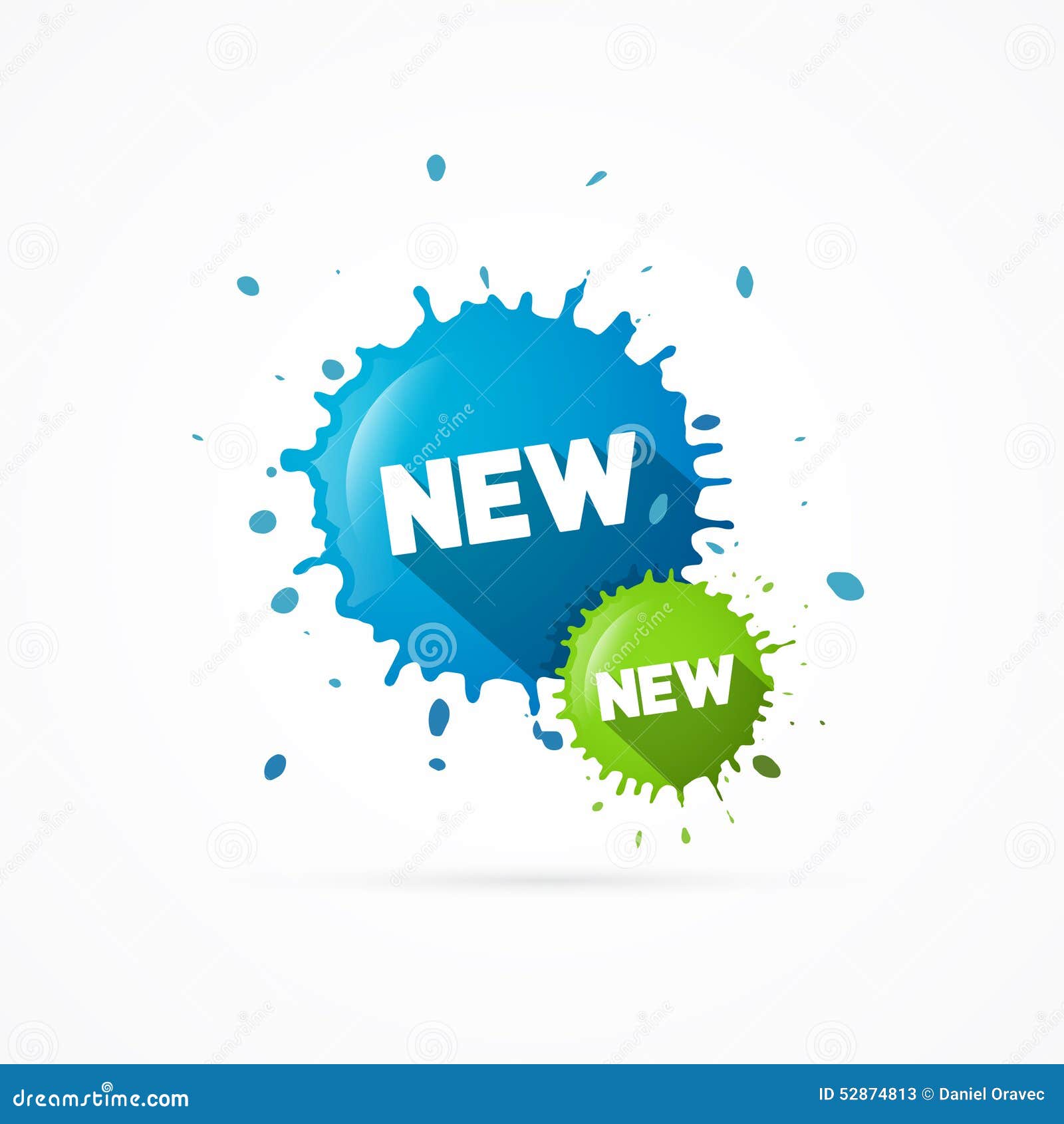 Set Of Green Stickers Or Labels Royalty-Free Stock Photography ...