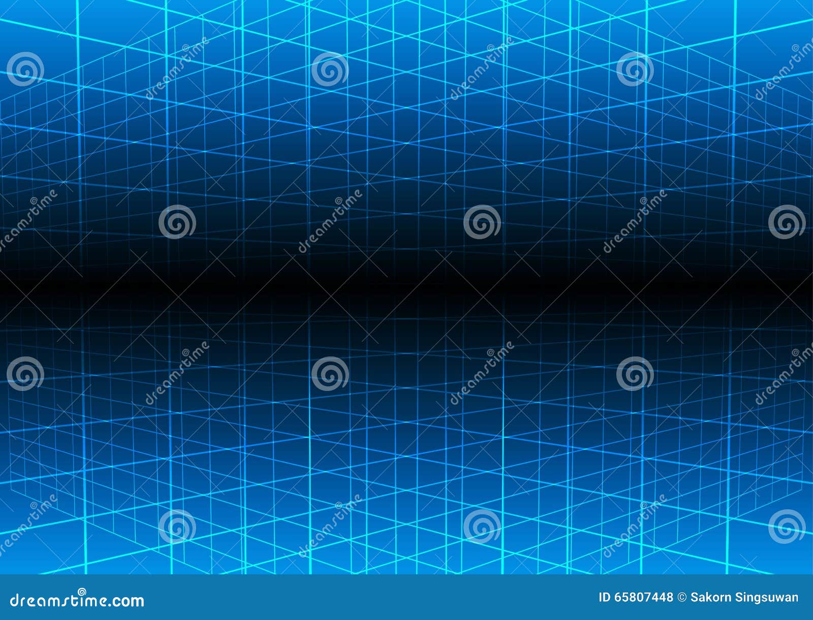 Vector Blue Grid Light Technology Background. Illustratio Stock Vector ...