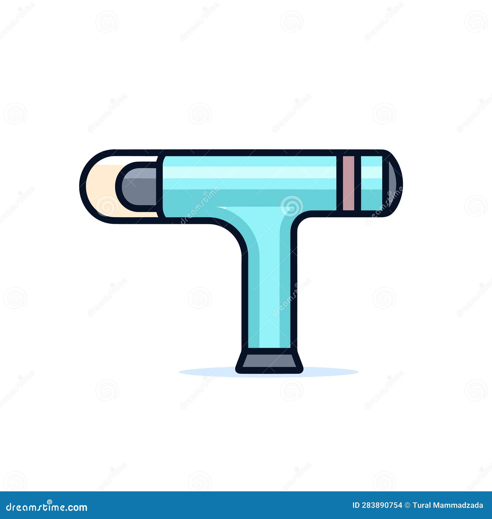 Vector of a Blue Hair Dryer on a White Background Stock Vector ...