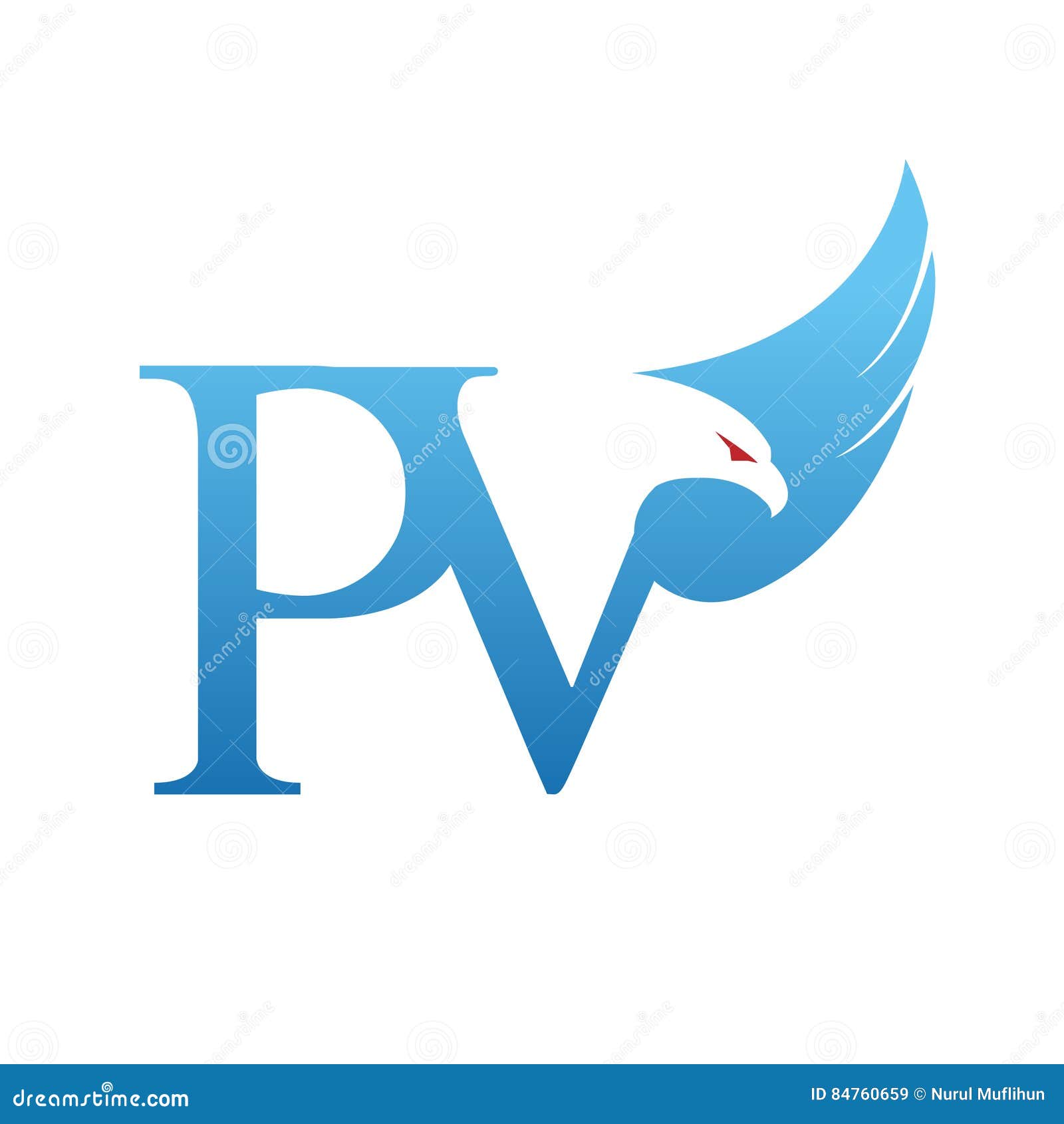 Vector Blue Hawk Initial PV Logo Stock Vector - Illustration of ...