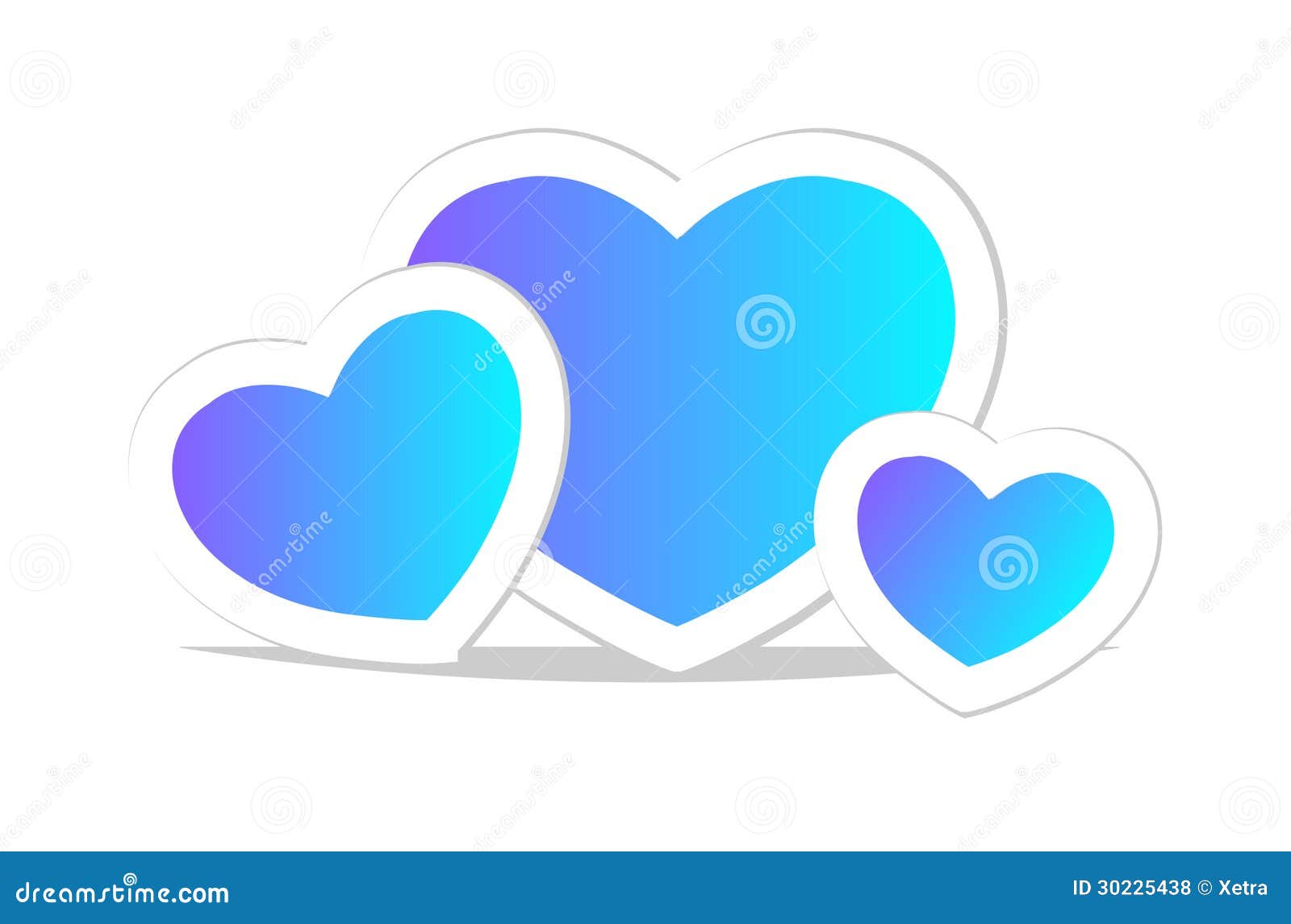 Vector blue heart. Icon. stock vector. Illustration of cartoon - 30225438