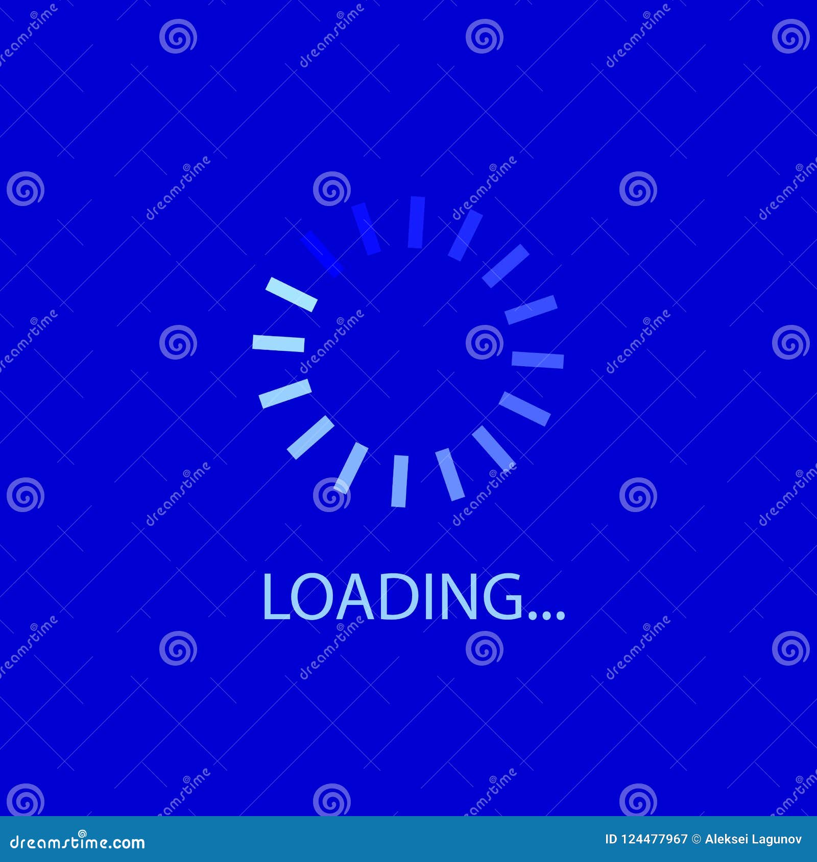 Vector Blue Loading Icon, System Update, Load Process Background. Stock ...