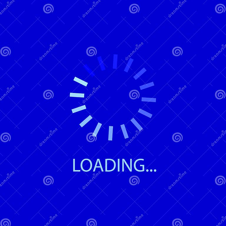 Vector Blue Loading Icon, System Update, Load Process Background. Stock ...