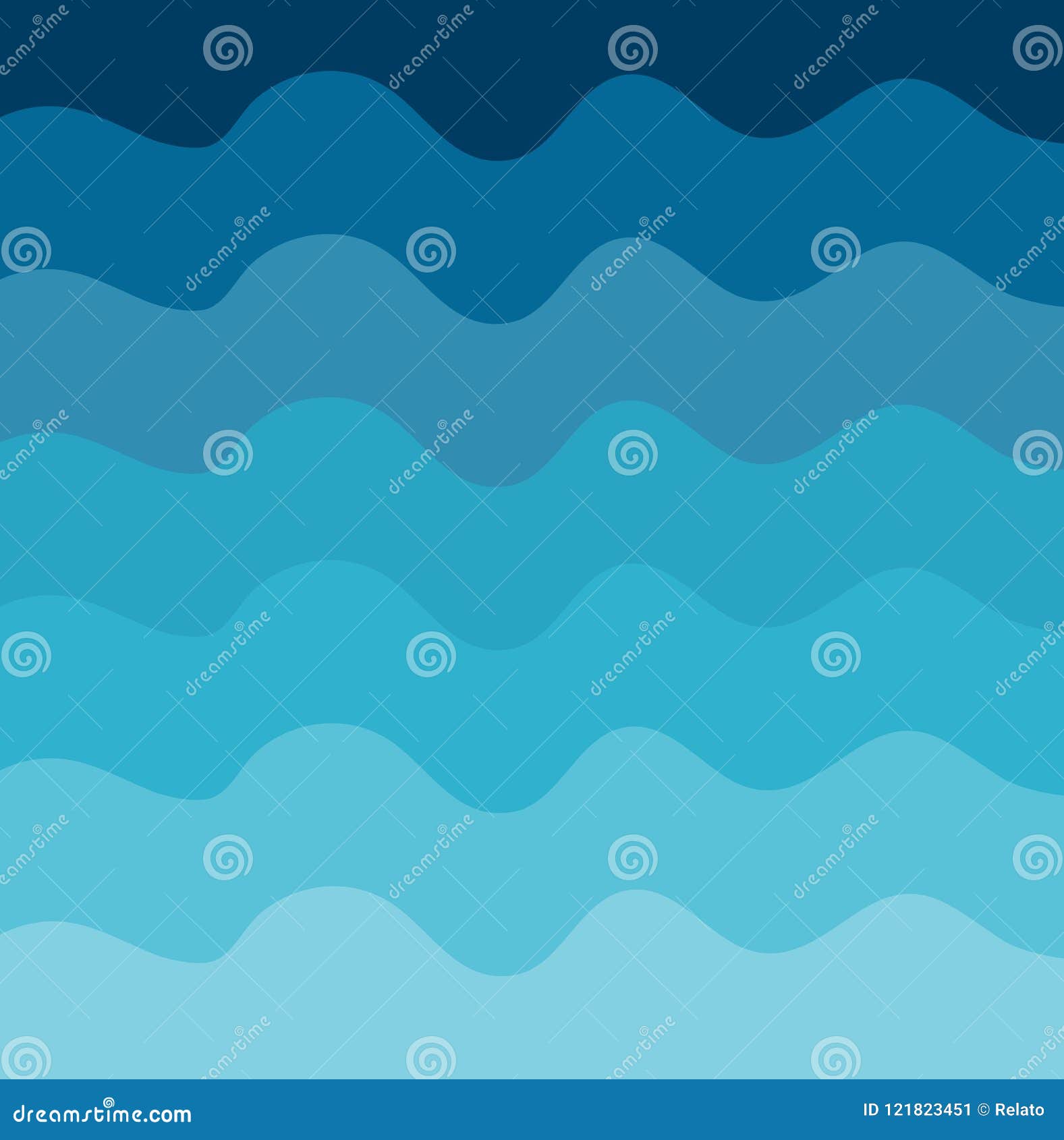 Vector Blue Marine Waves Abstract Background Stock Vector ...