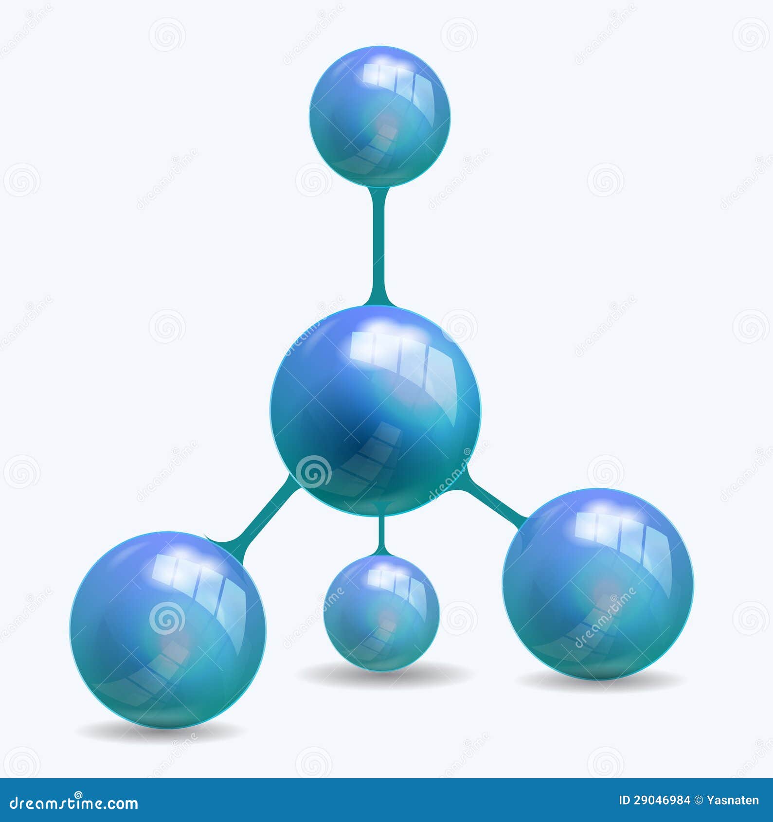 Vector Blue Molecule Structure Stock Illustration - Illustration of ...