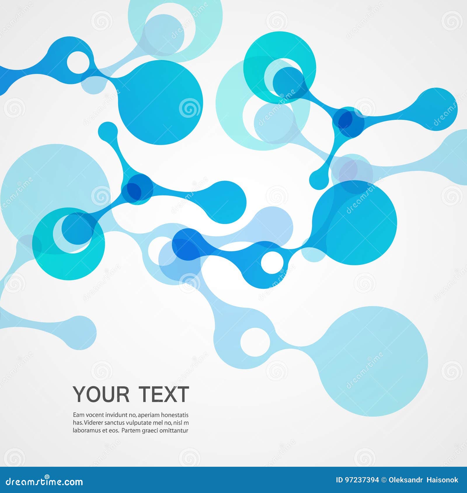 Vector Blue Molecule on a White Background Stock Vector - Illustration ...