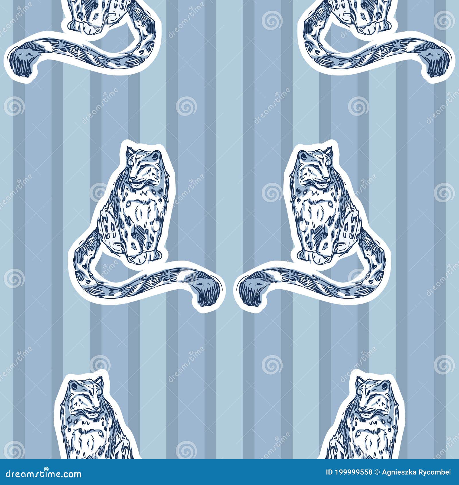 Snow Leopards - Vector Sport Emblem | CartoonDealer.com #80596980