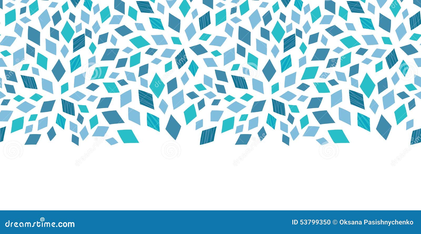 Vector Blue Mosaic Texture Horizontal Border Stock Vector ...