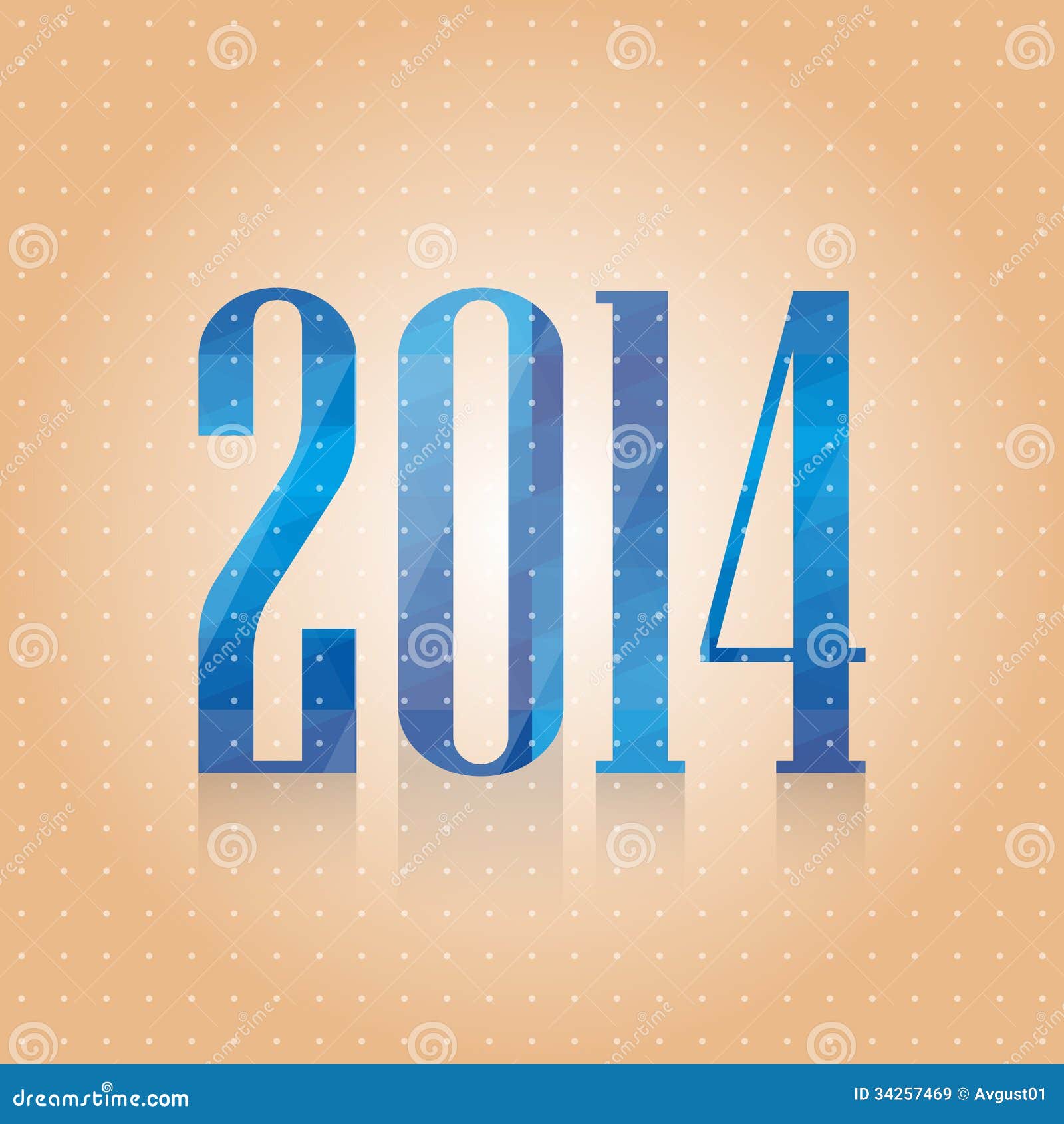 Vector blue number 2014 stock vector. Illustration of polygons - 34257469
