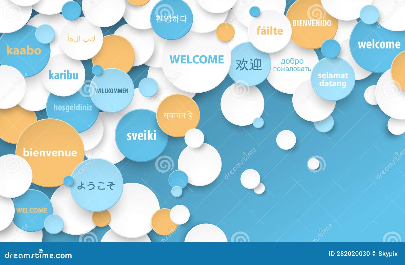 WELCOME Concept with Translations Stock Vector - Illustration of ...