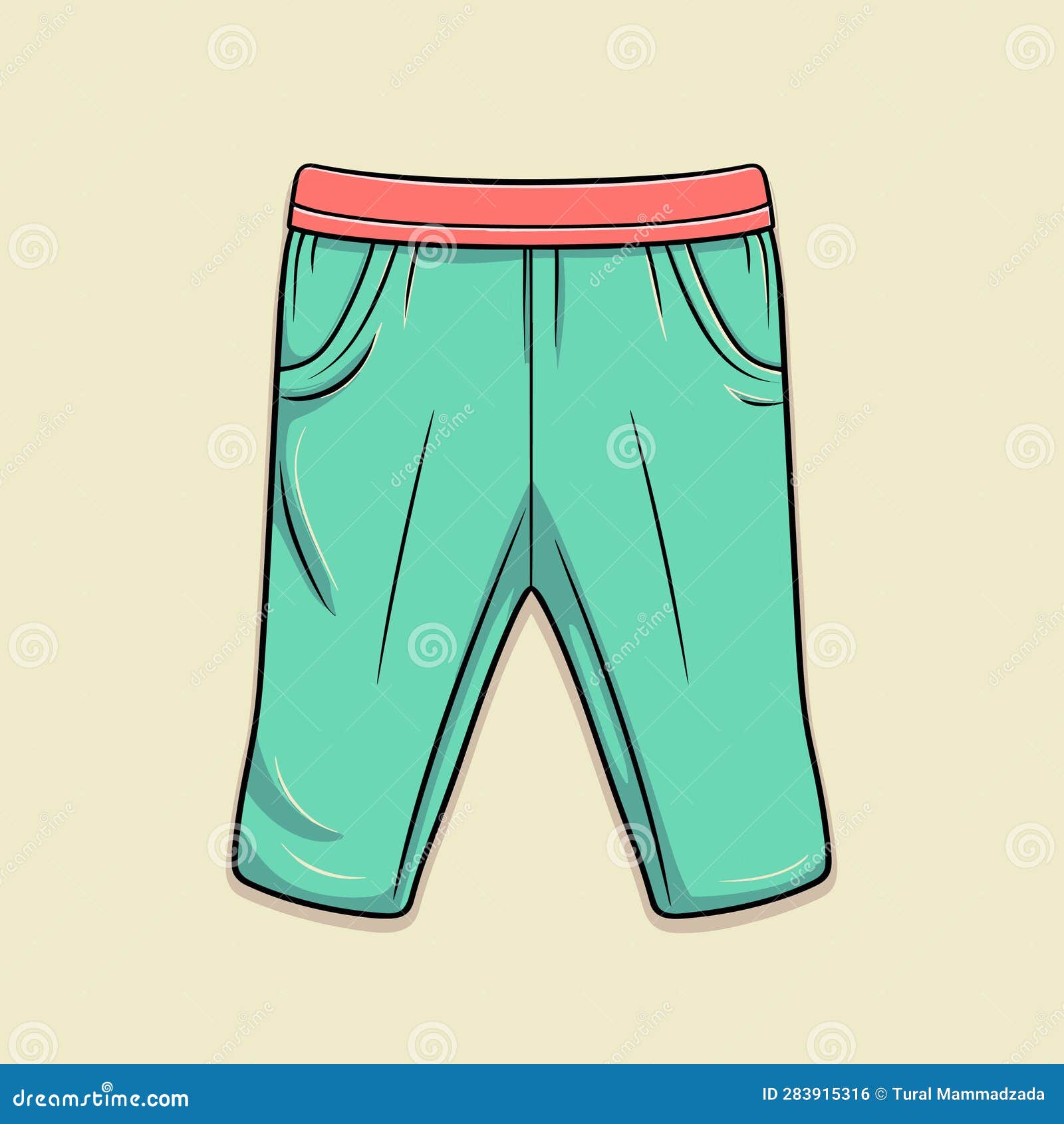 Vector of a Blue Pants Icon in a Simple and Modern Flat Design Stock ...