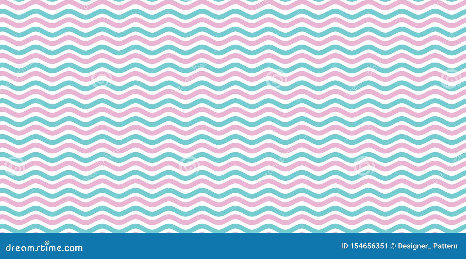 Vector Blue and Pink Wave Lines Seamless Pattern Stock Vector ...
