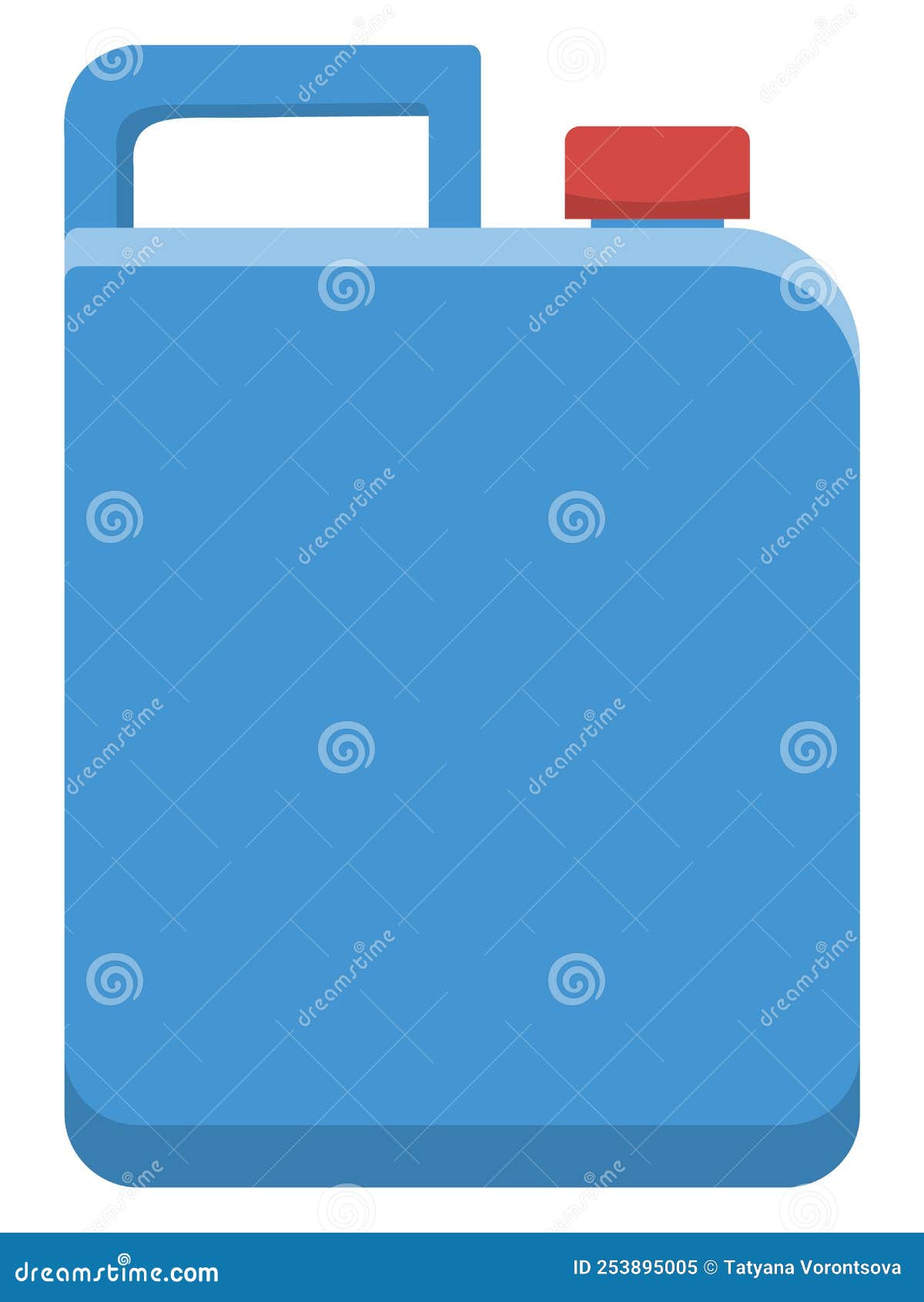 Vector Blue Plastic Gasoline Can with Red Cap, Isolated on White ...