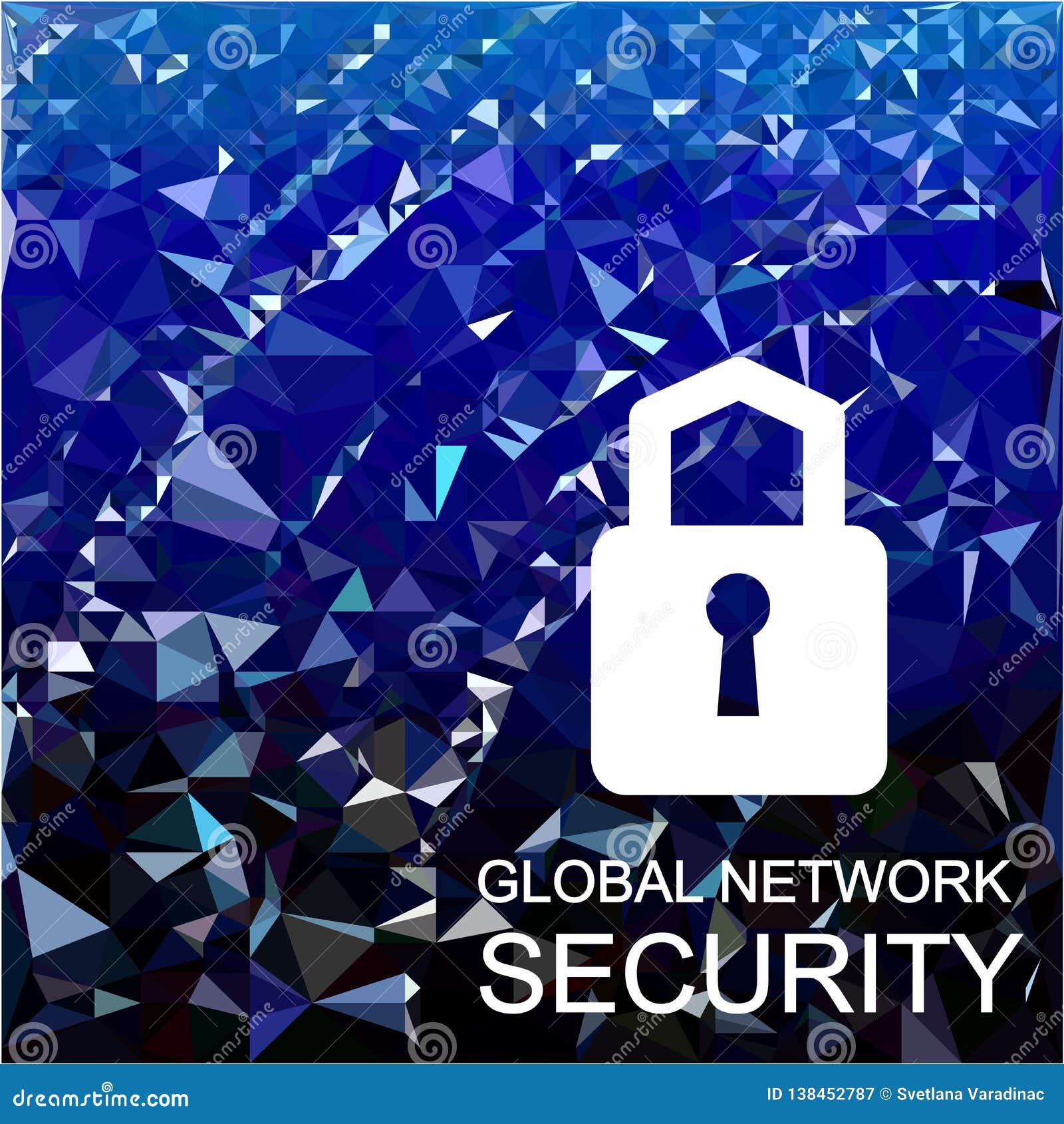 Global Network Security. Background or Concept Composed of Triangles ...