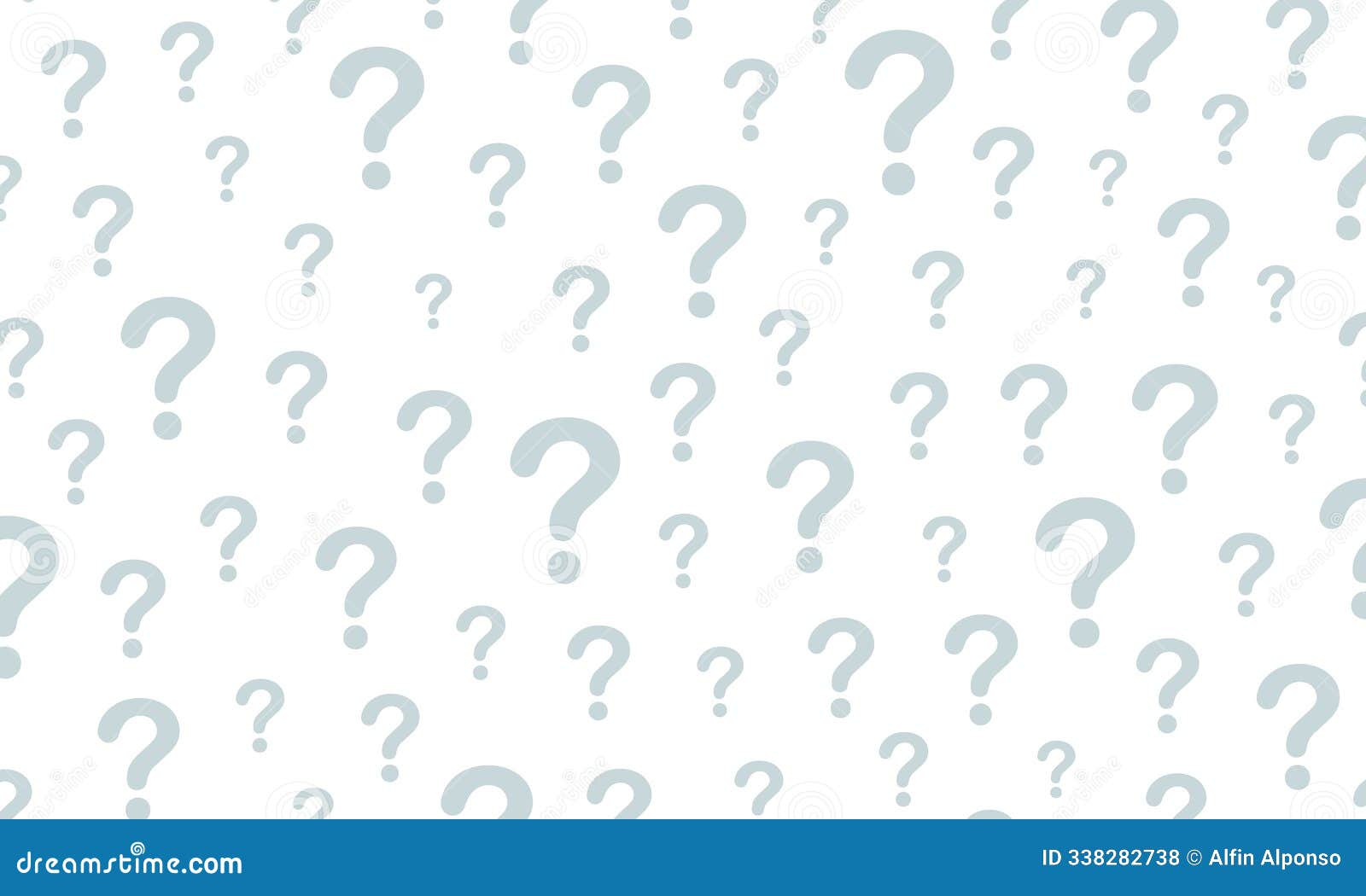 Vector Blue Question Marks on White Background Stock Illustration ...