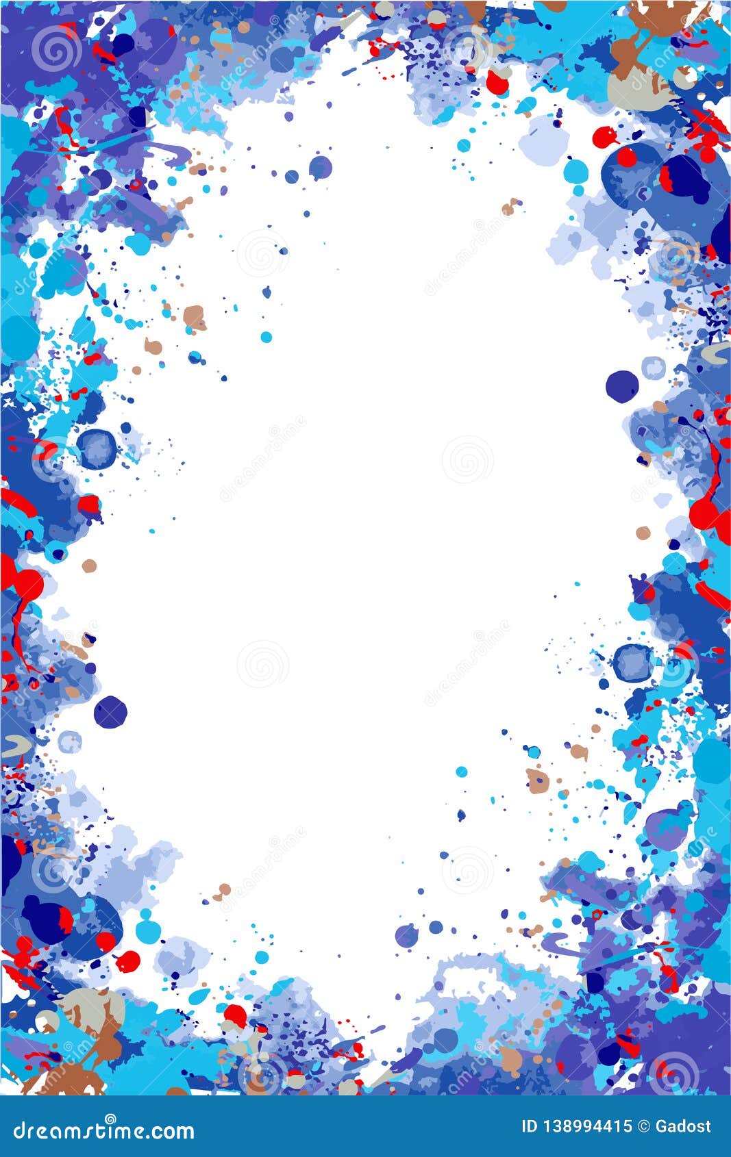 Vector Blue and Red Splattered Frame Stock Vector - Illustration of ...