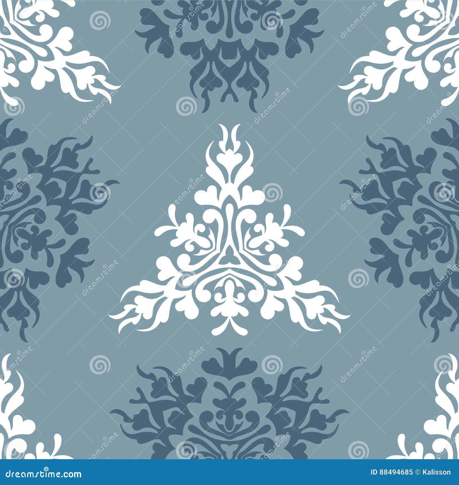 Vector Blue Royal Spring Seamless Background Stock Vector ...