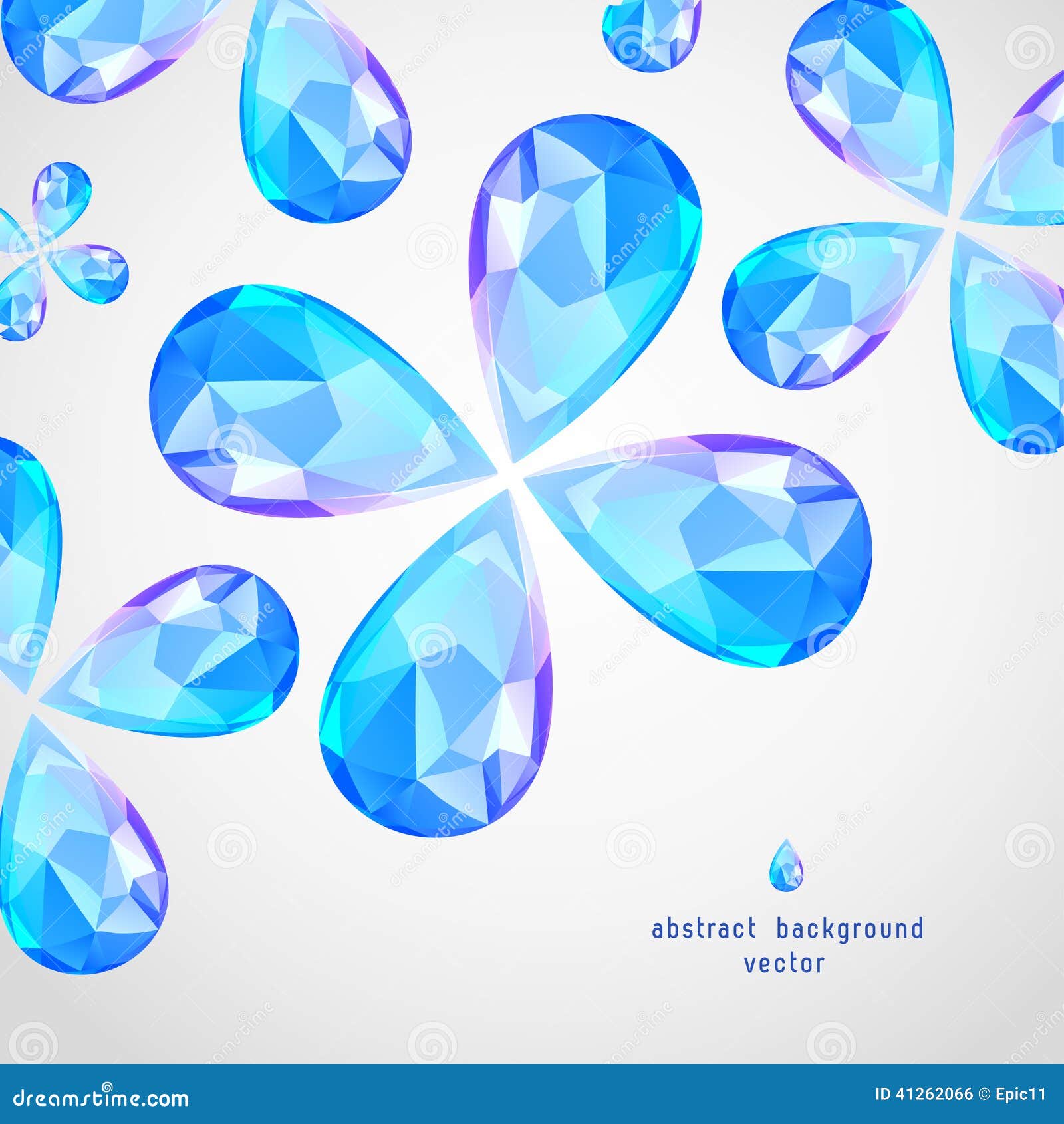 Vector Blue Sapphire the Drop Stock Vector - Illustration of sapphire ...