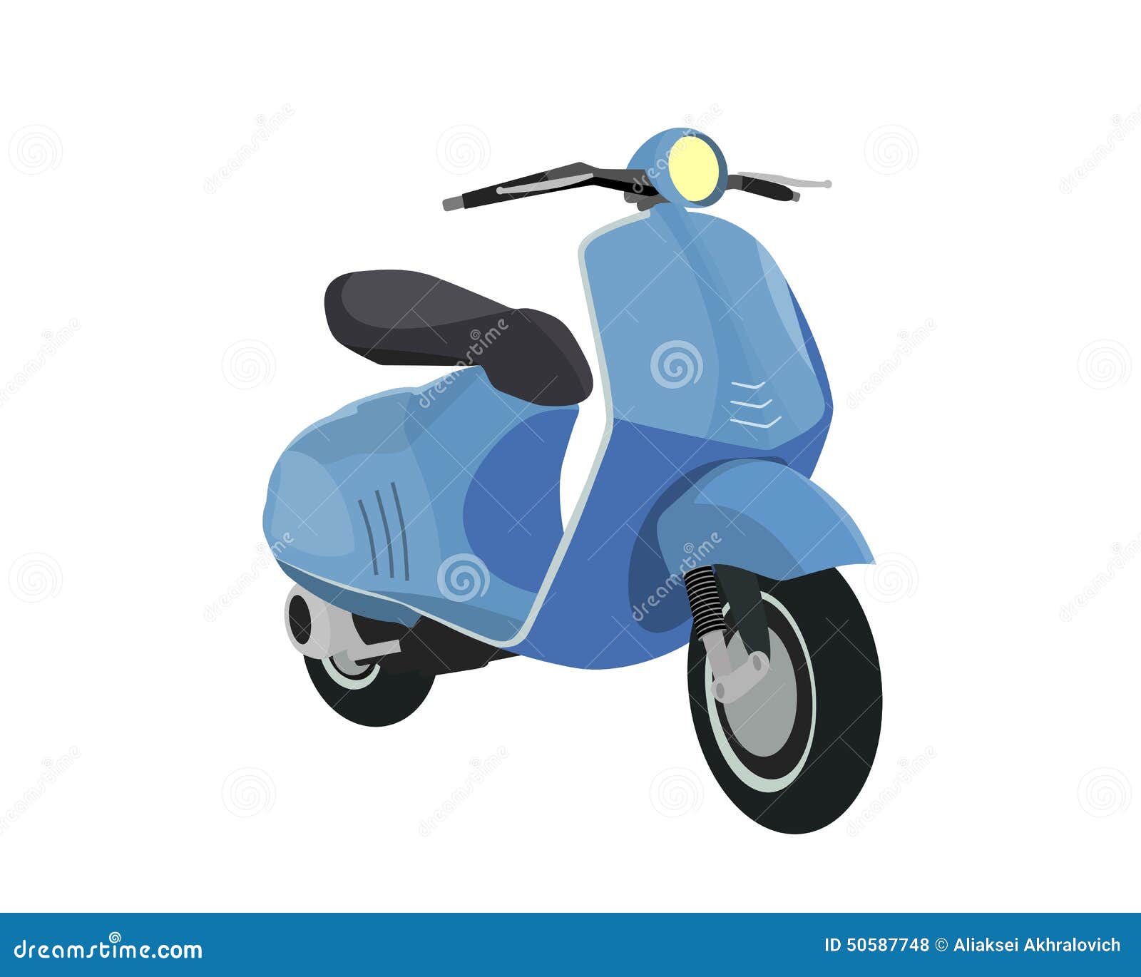 Vector blue scooter stock vector. Illustration of speed - 50587748