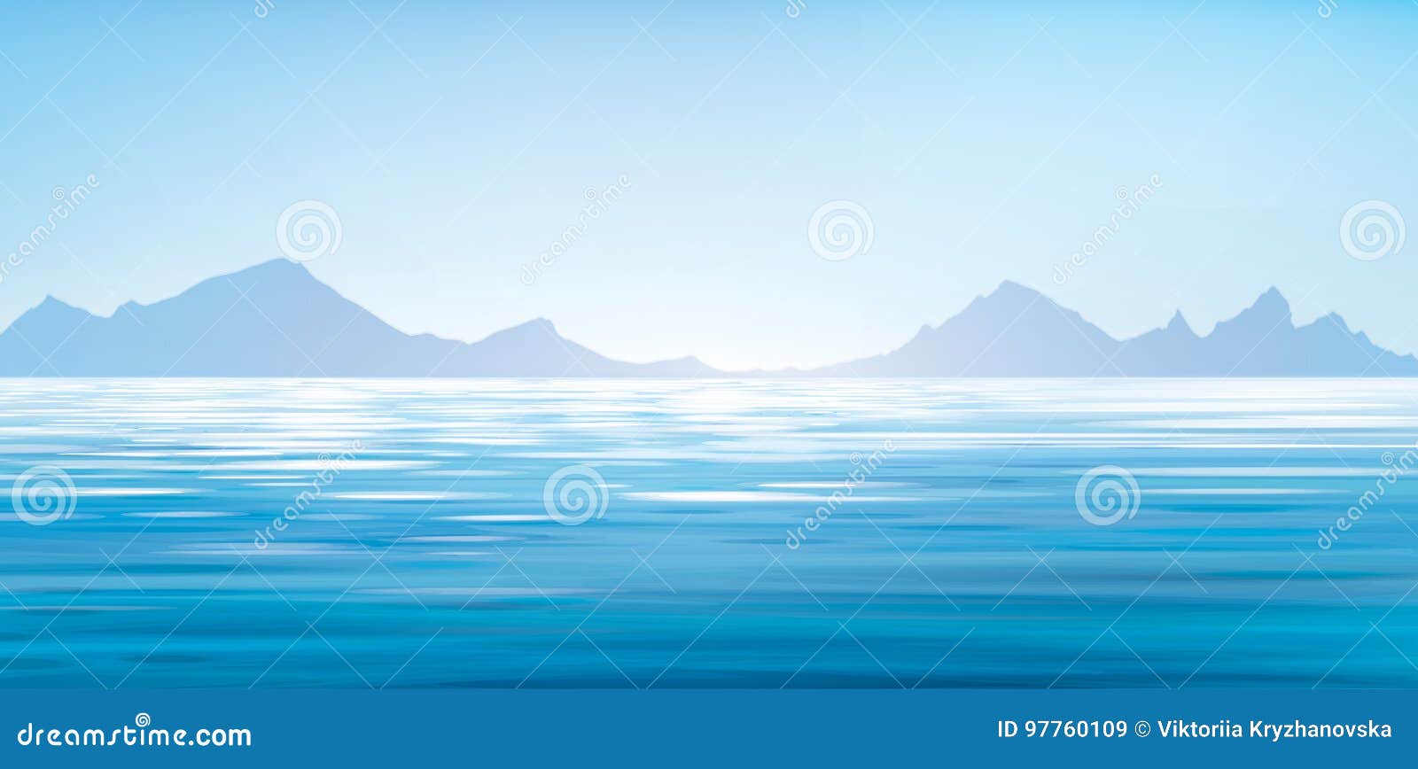 Vector Blue Sea Background. Stock Vector - Illustration of blue, ocean ...