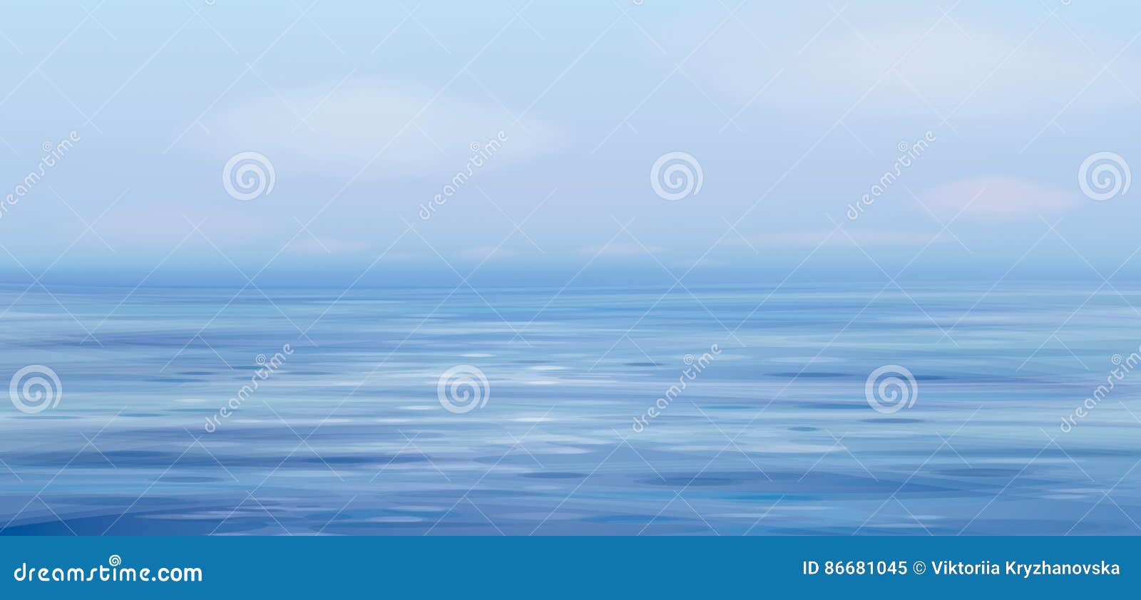 Vector Blue Sea Background. Stock Vector - Illustration of evening ...