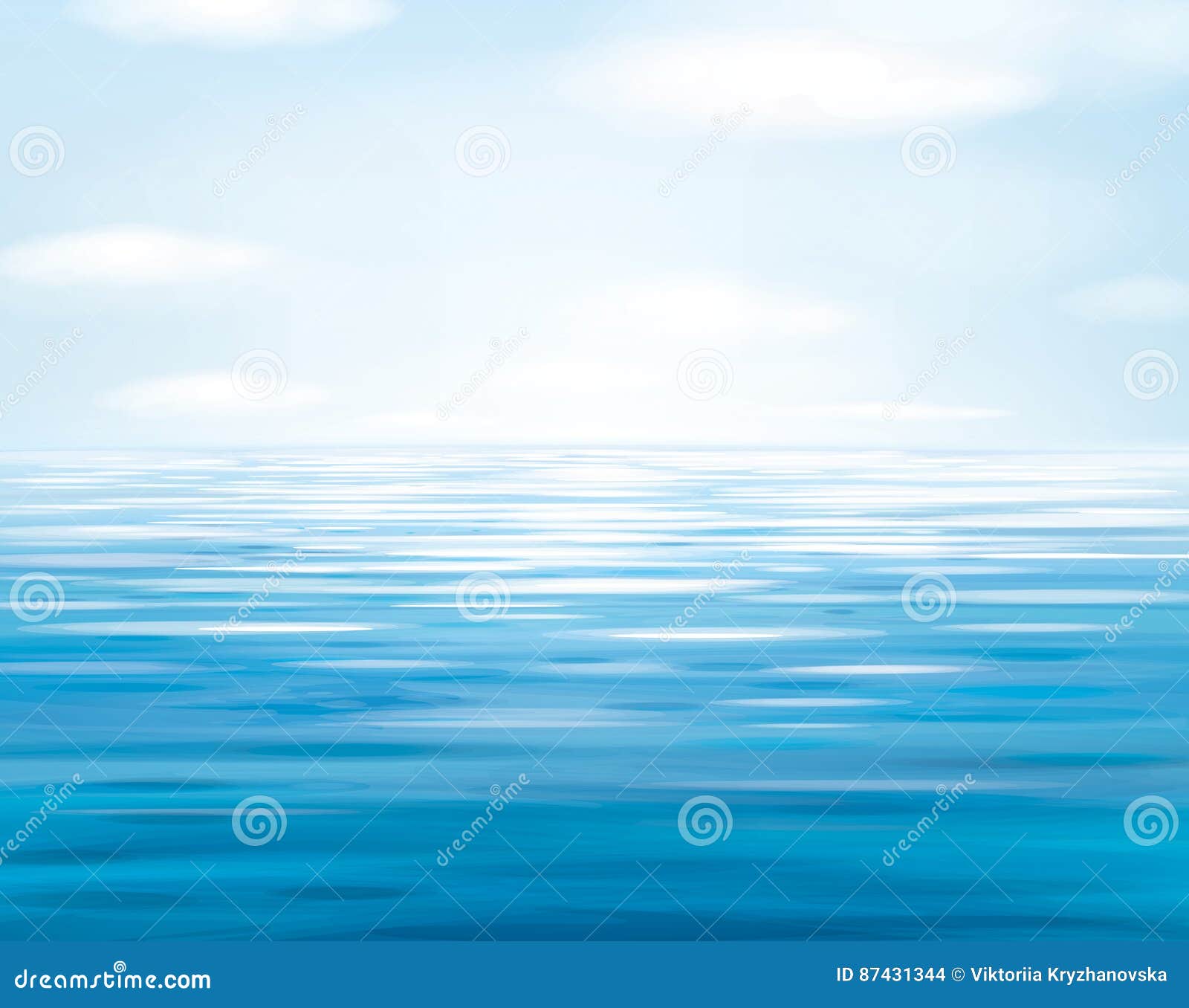 Vector blue sea. stock vector. Illustration of coast - 87431344