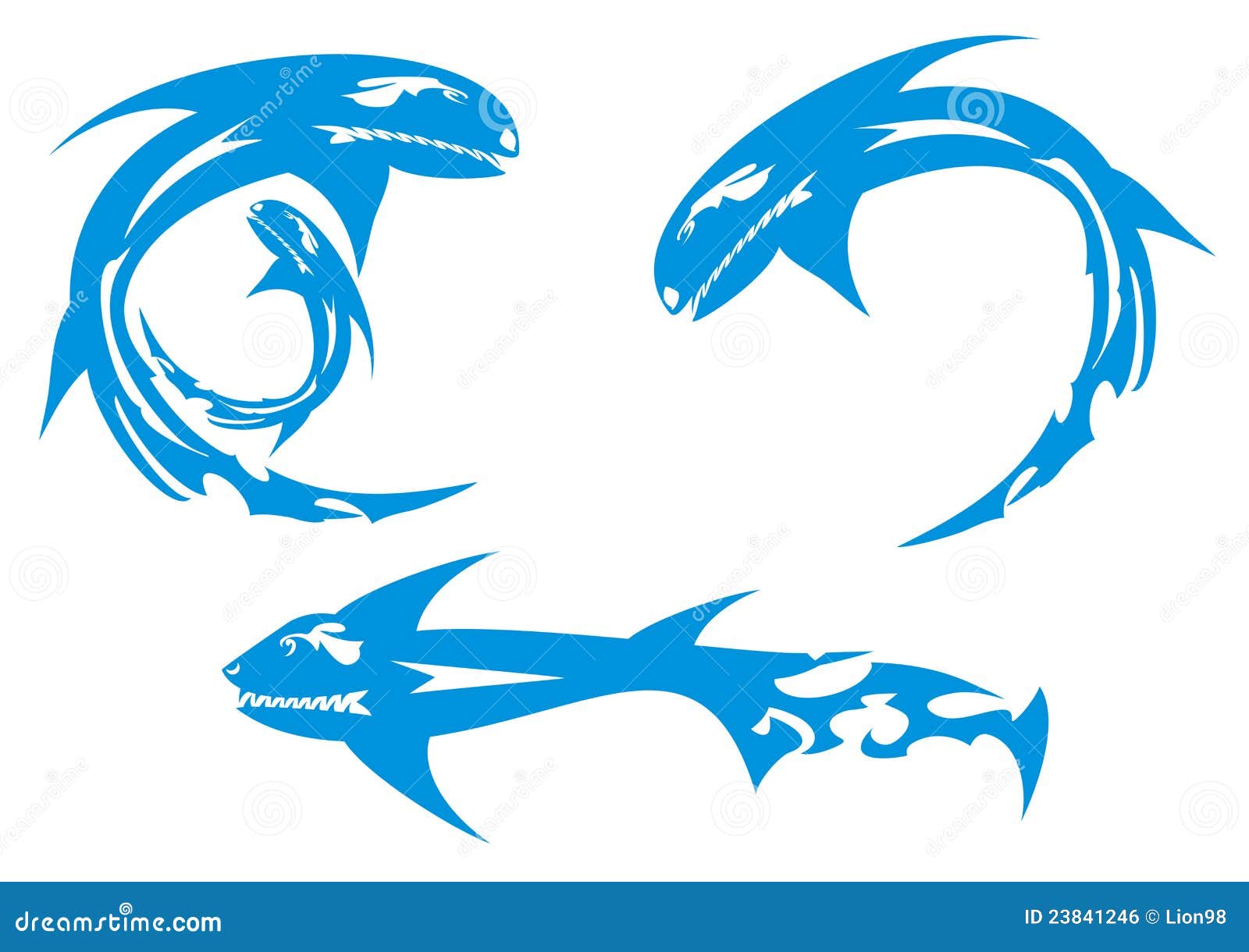 Vector blue shark stock vector. Illustration of nature - 23841246
