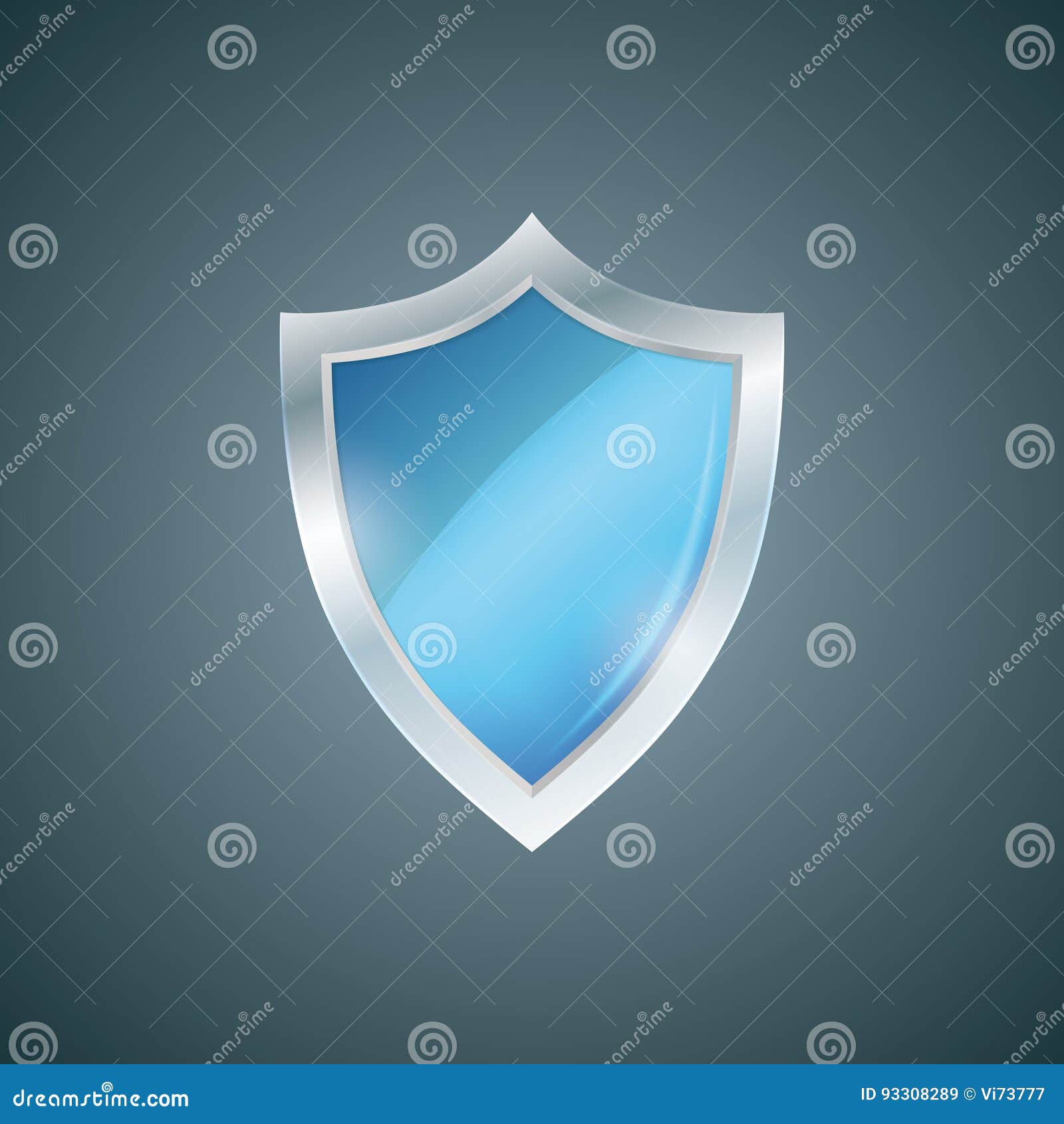 Vector Blue Shield. Defense Icon. Protection Concept. Stock Vector ...