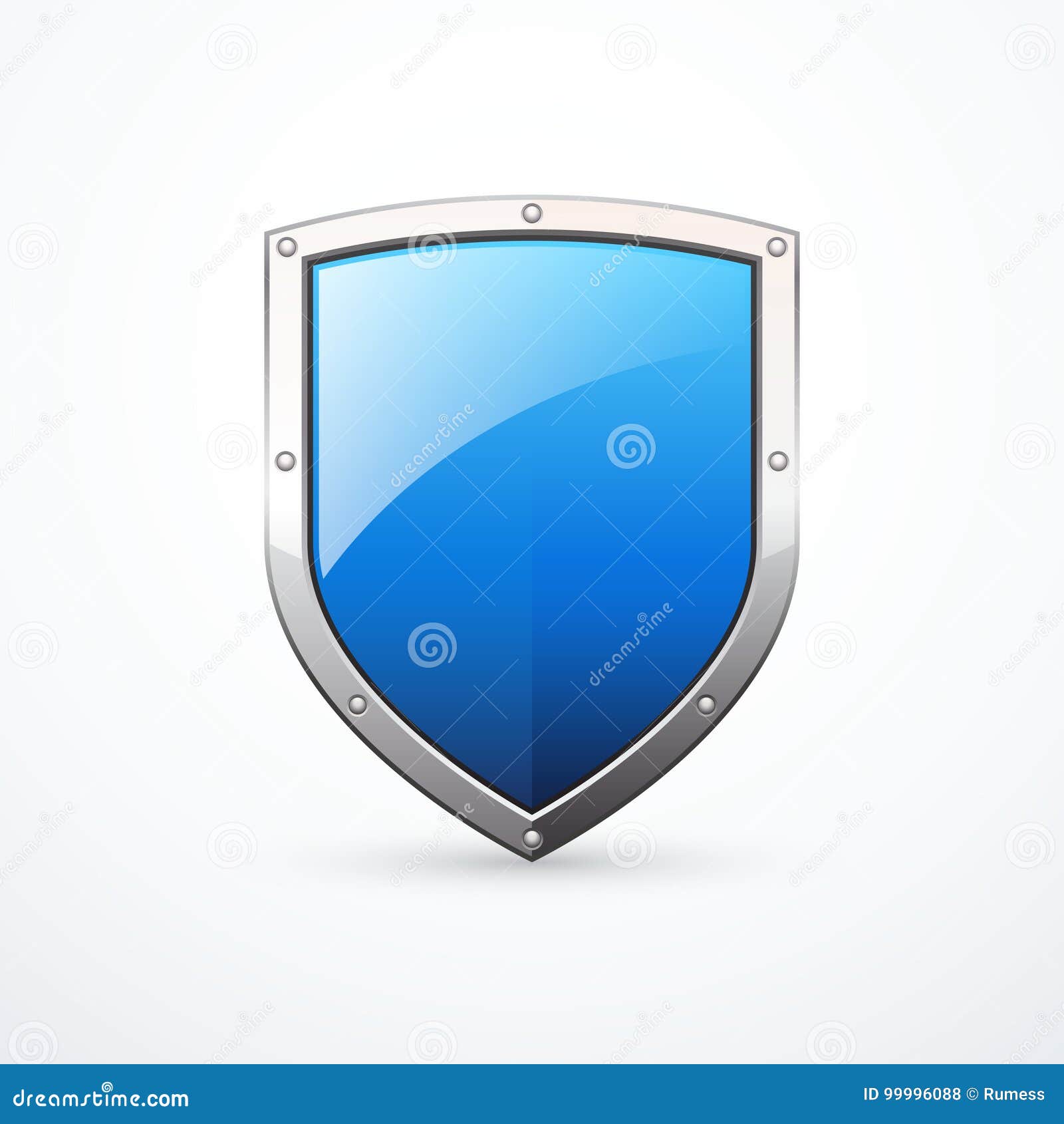 Vector blue shield stock vector. Illustration of insurance - 99996088