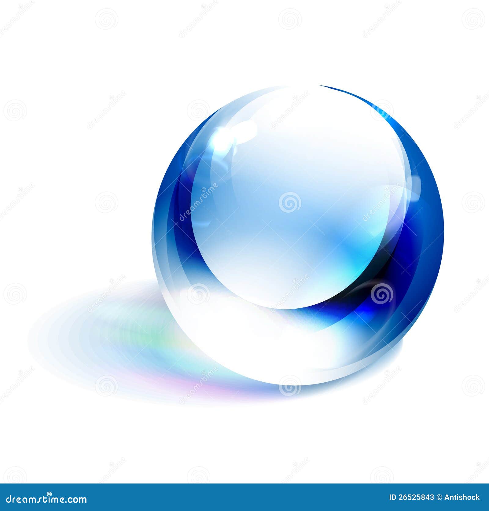 Vector blue shiny sphere stock vector. Illustration of modern - 26525843