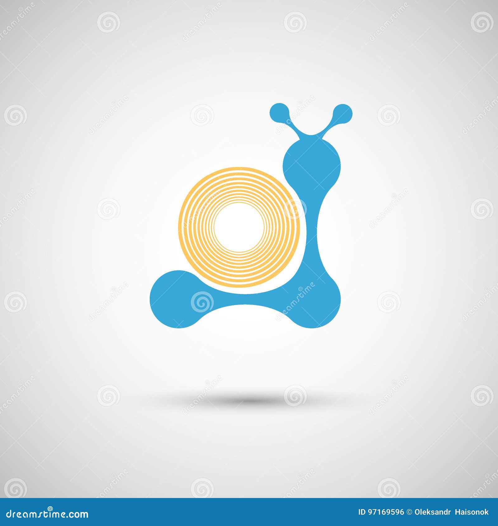 Blue Snail Vector Illustration | CartoonDealer.com #50176136