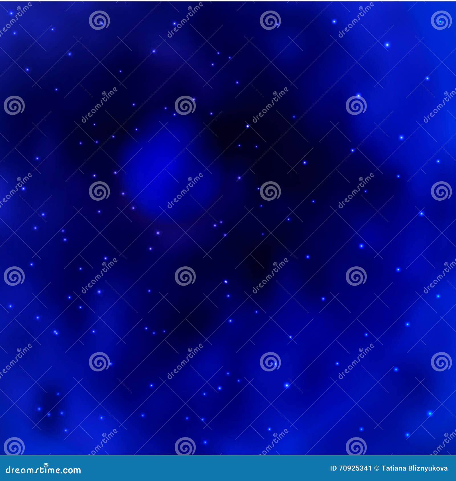 Vector Blue Space Galaxy Background with Stardust and Bright Shining ...