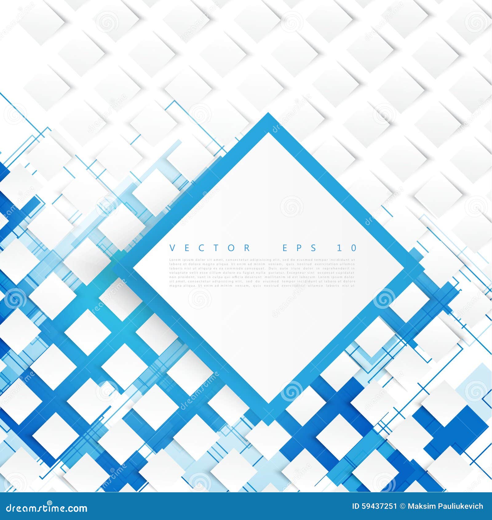 Vector Blue Squares. Abstract Background Stock Vector - Illustration of ...