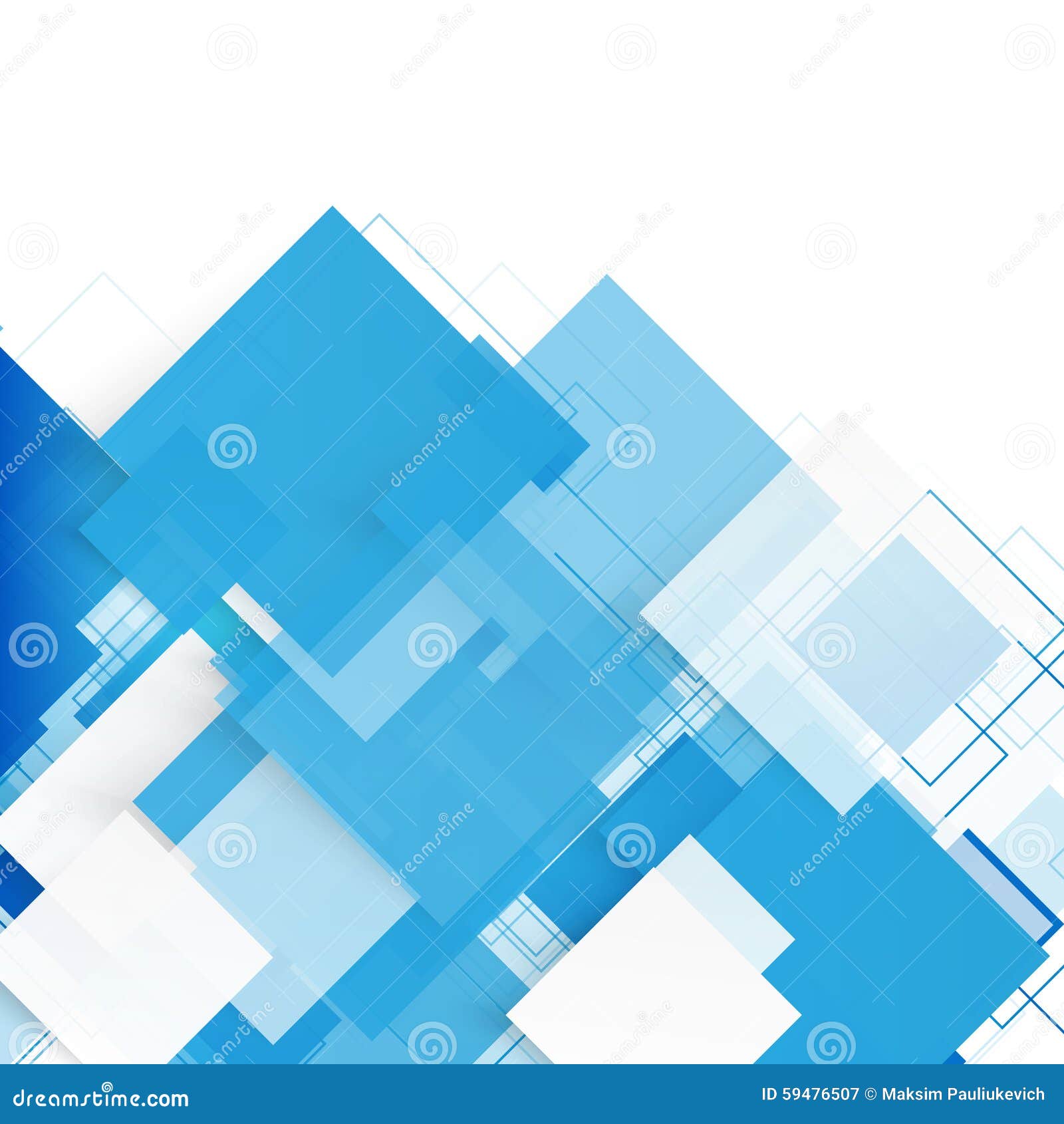 Vector Blue Squares. Abstract Background Stock Vector - Illustration of ...