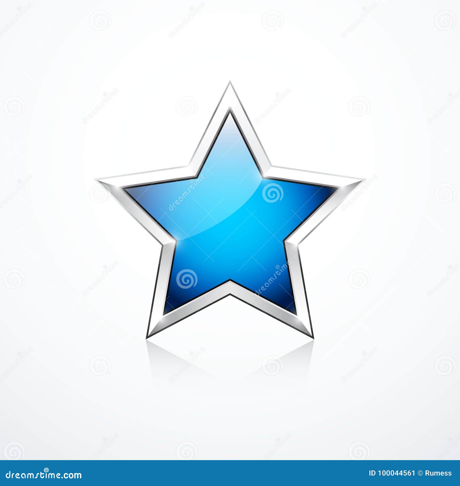 Vector blue star icon stock vector. Illustration of reward - 100044561