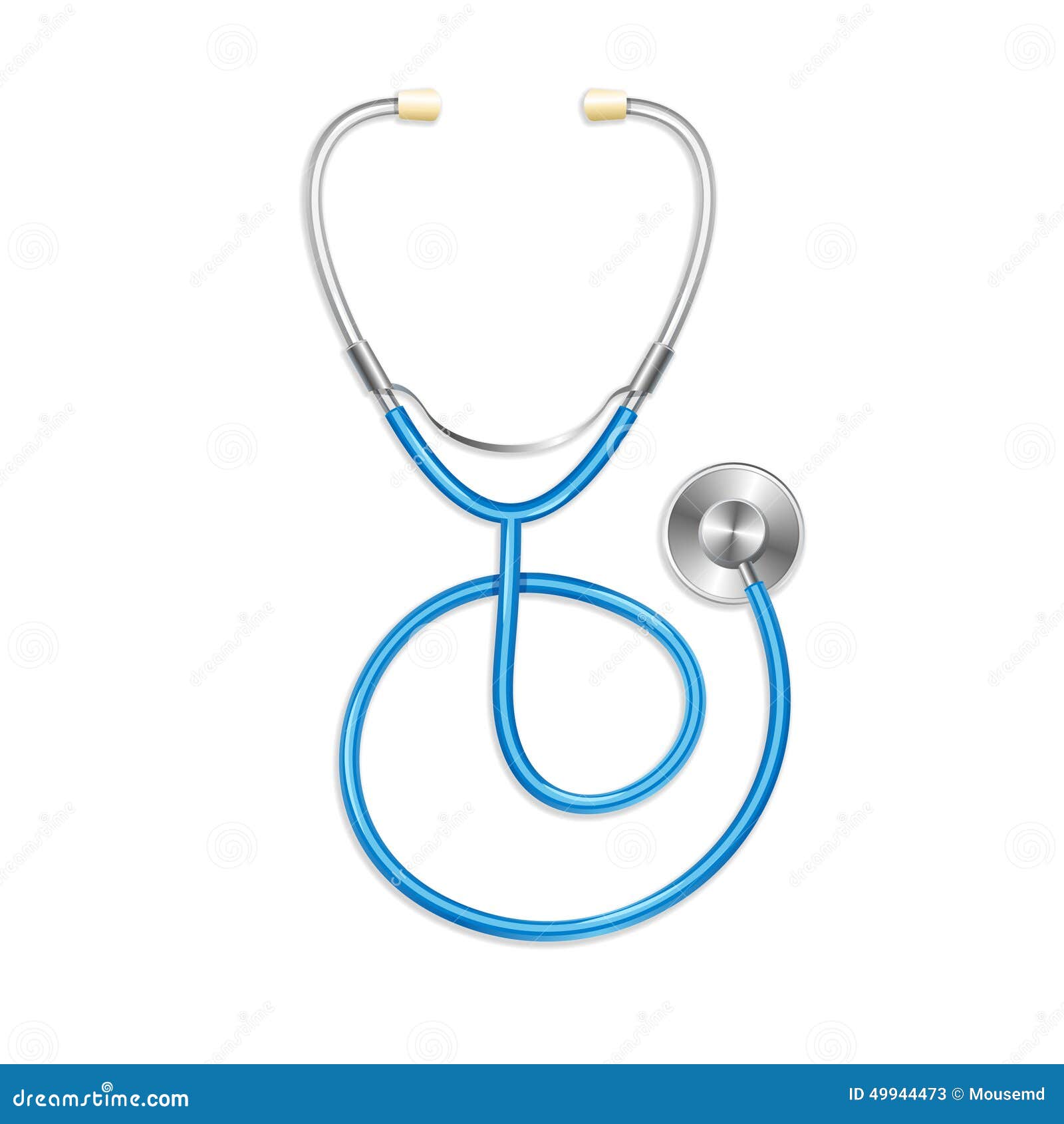 Vector blue Stethoscope stock vector. Illustration of listening - 49944473