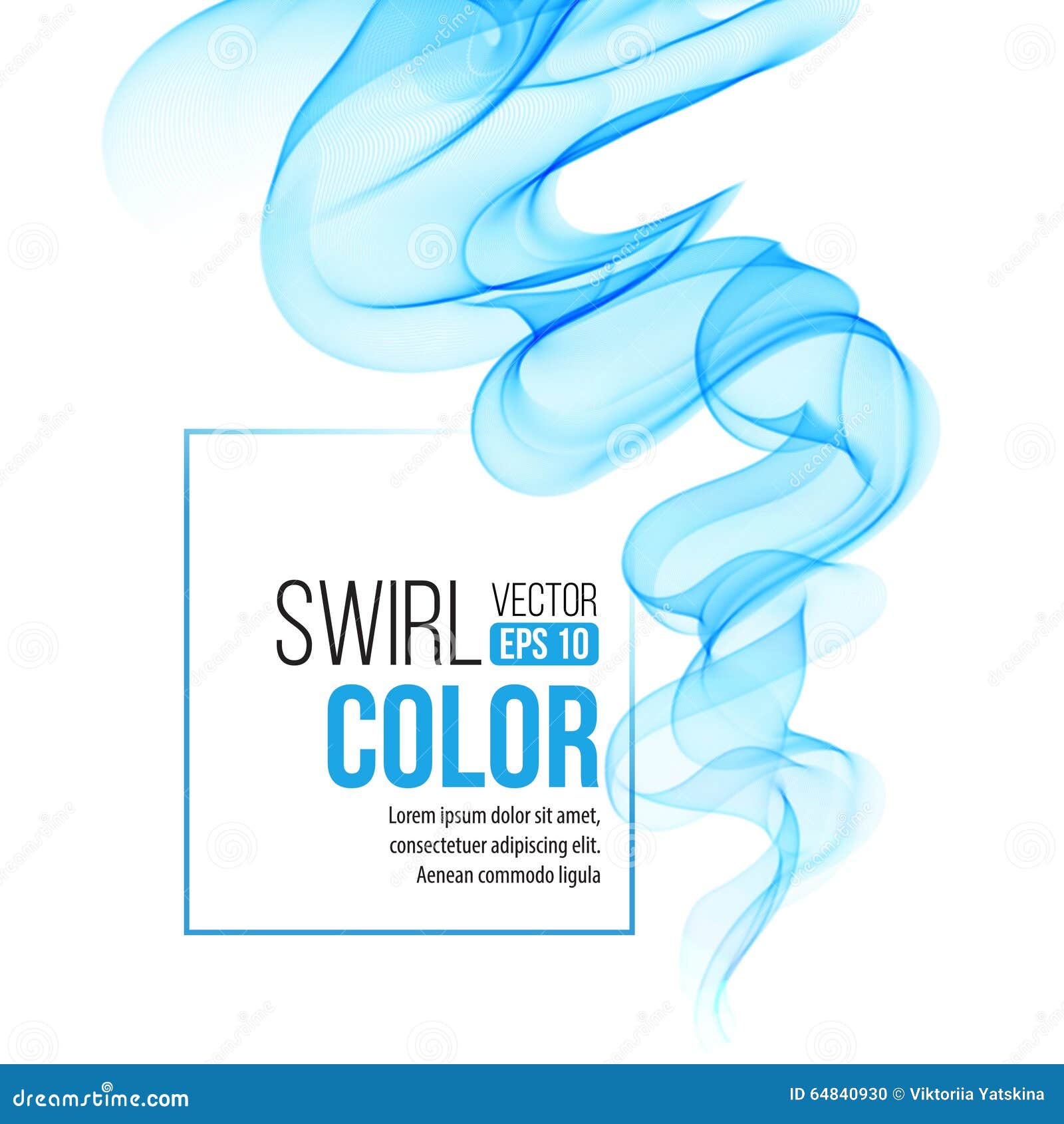 Vector Blue Swirl Line Abstract Background. Vector Stock Vector ...