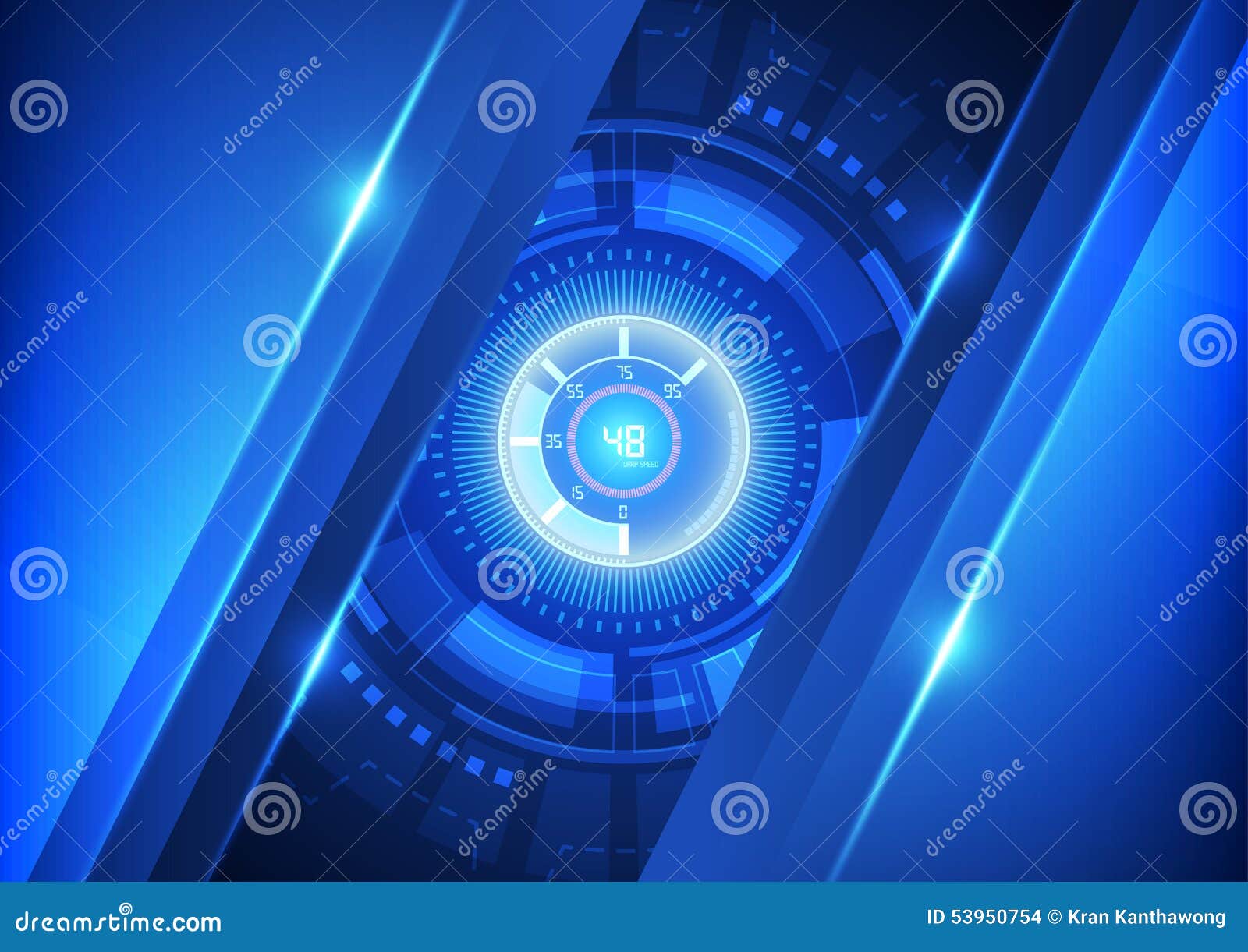 Vector Blue Technology Abstract Background, Illustration Stock Vector ...