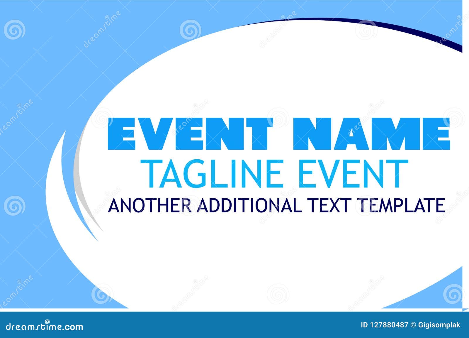 Blue Template Event Banner, Cue Sheet or Backdrop Stock Vector ...
