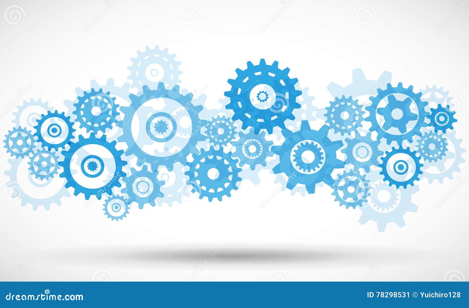 Vector Blue Transparent Gears Stock Vector - Illustration of marketing ...