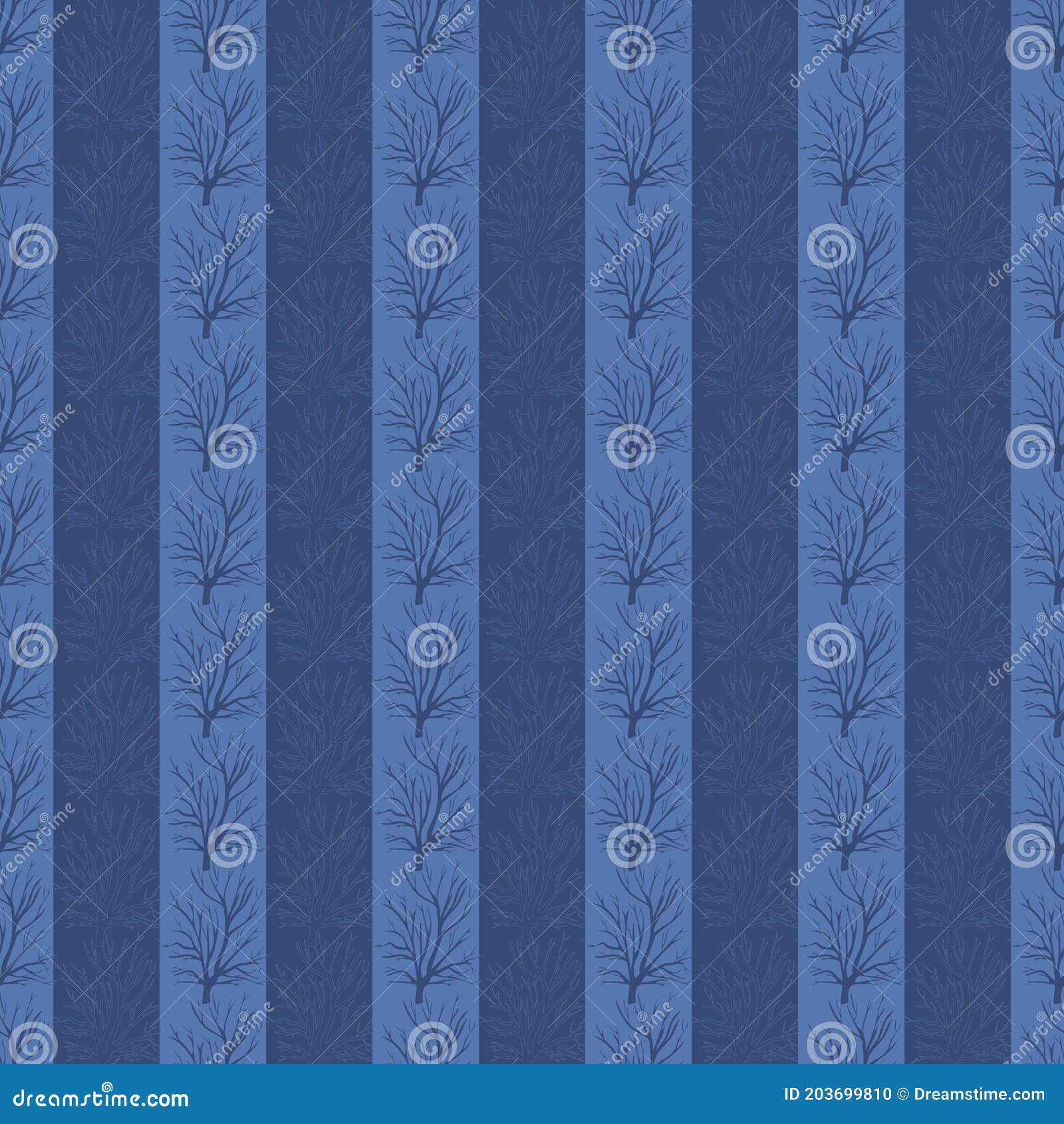 Vector Blue Tree Stripes on Seamless Repeat Pattern. Background for ...