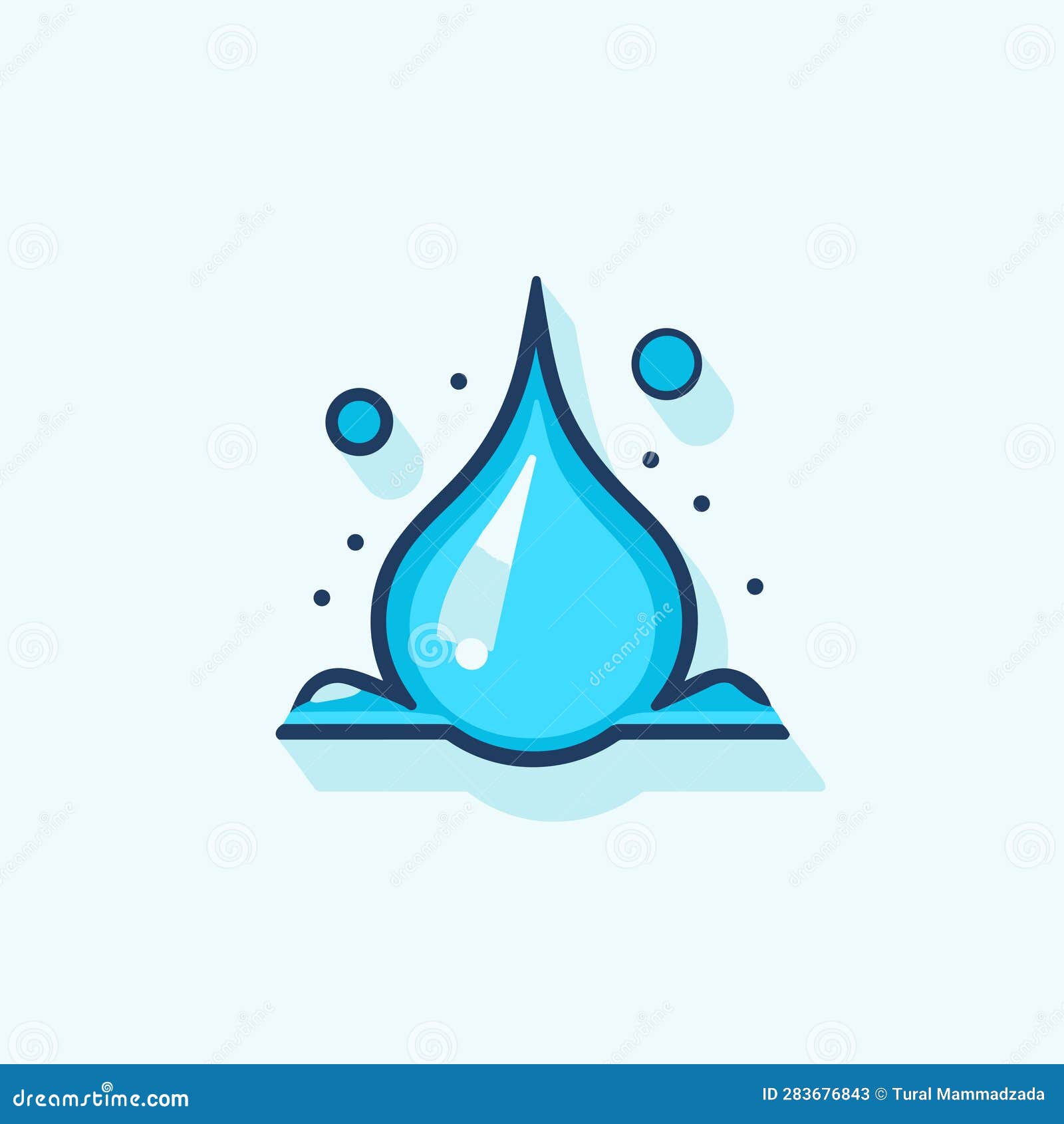 Vector of a Blue Water Drop Icon on a Clean White Background Stock ...