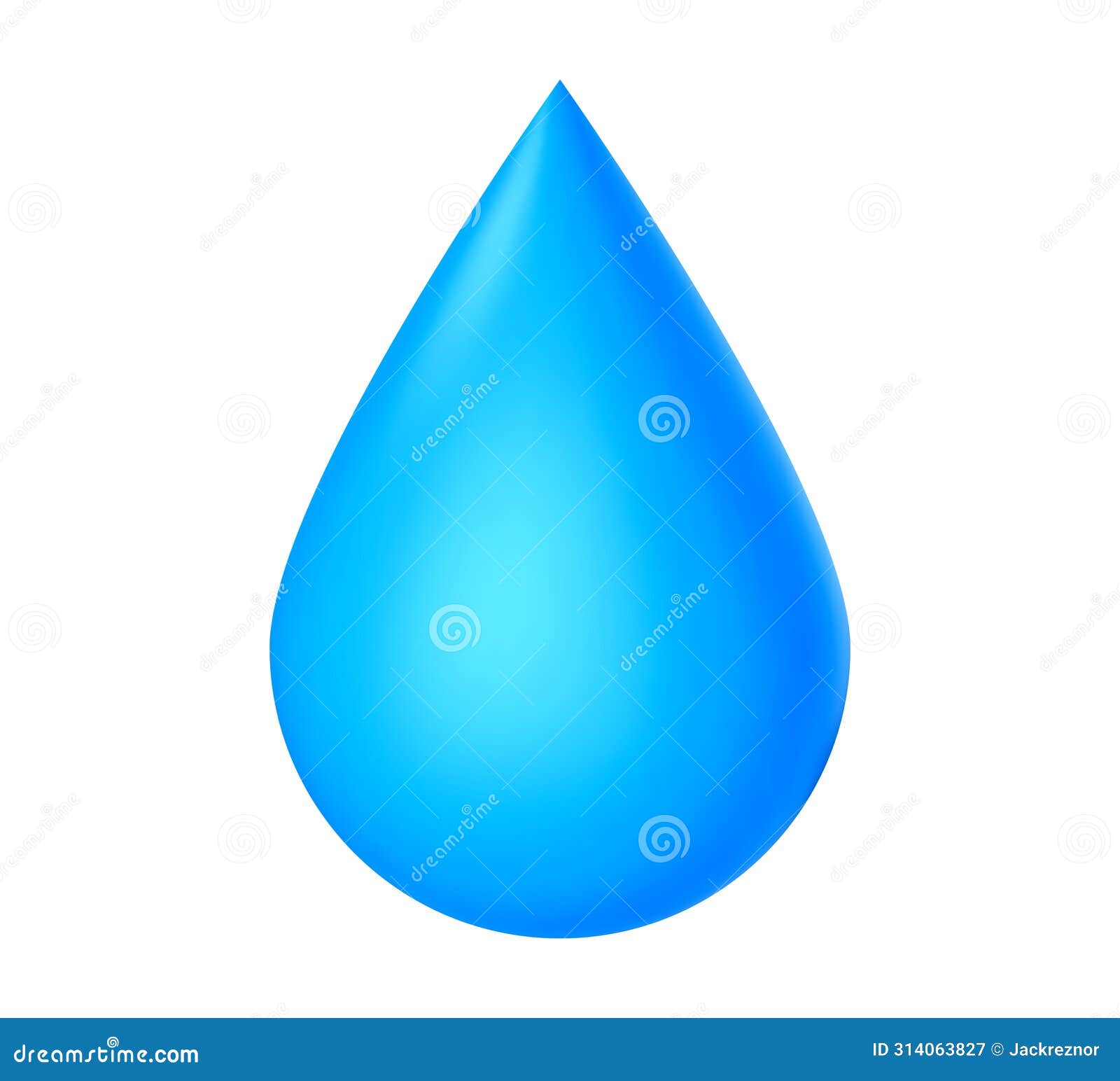 Blue Water Drop Icon on White Background Stock Vector - Illustration of ...