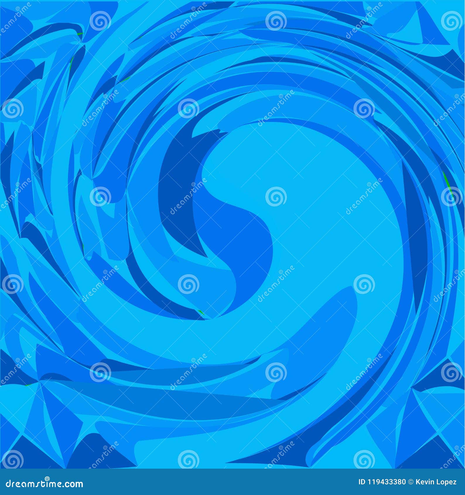 Vector Blue Wave Background Template Stock Vector - Illustration of ...