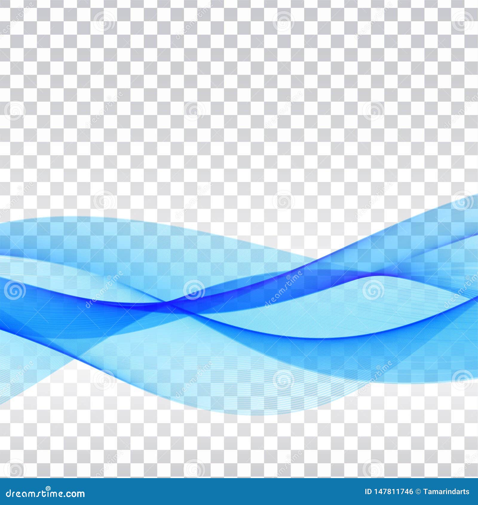 Vector Blue Wave Transparent Elegant Background Stock Vector ...
