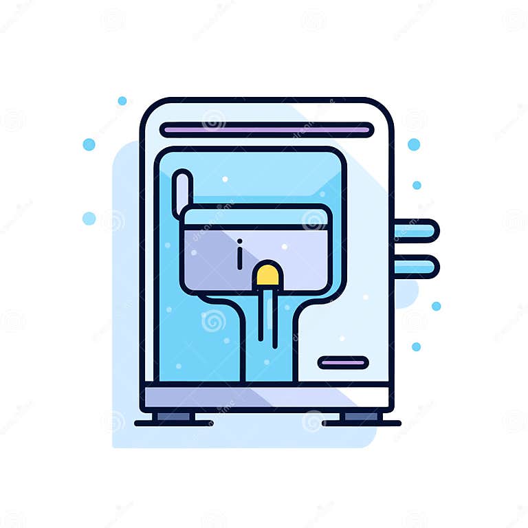 Vector of a Blue and White Water Dispenser Icon in Vector Format Stock ...